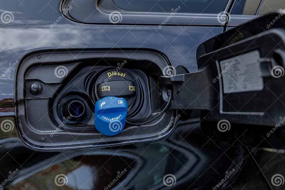 Adblue Fuel Infusion into the Car Stock Photo - Image of water ...