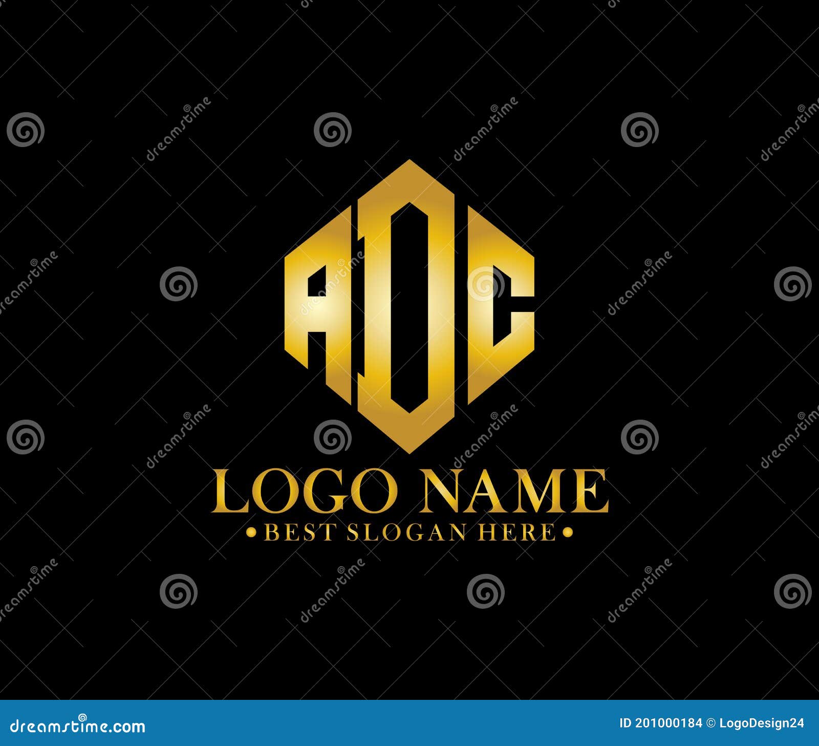 ADC Diamond Alphabet Logo Design Concept Stock Vector - Illustration of ...