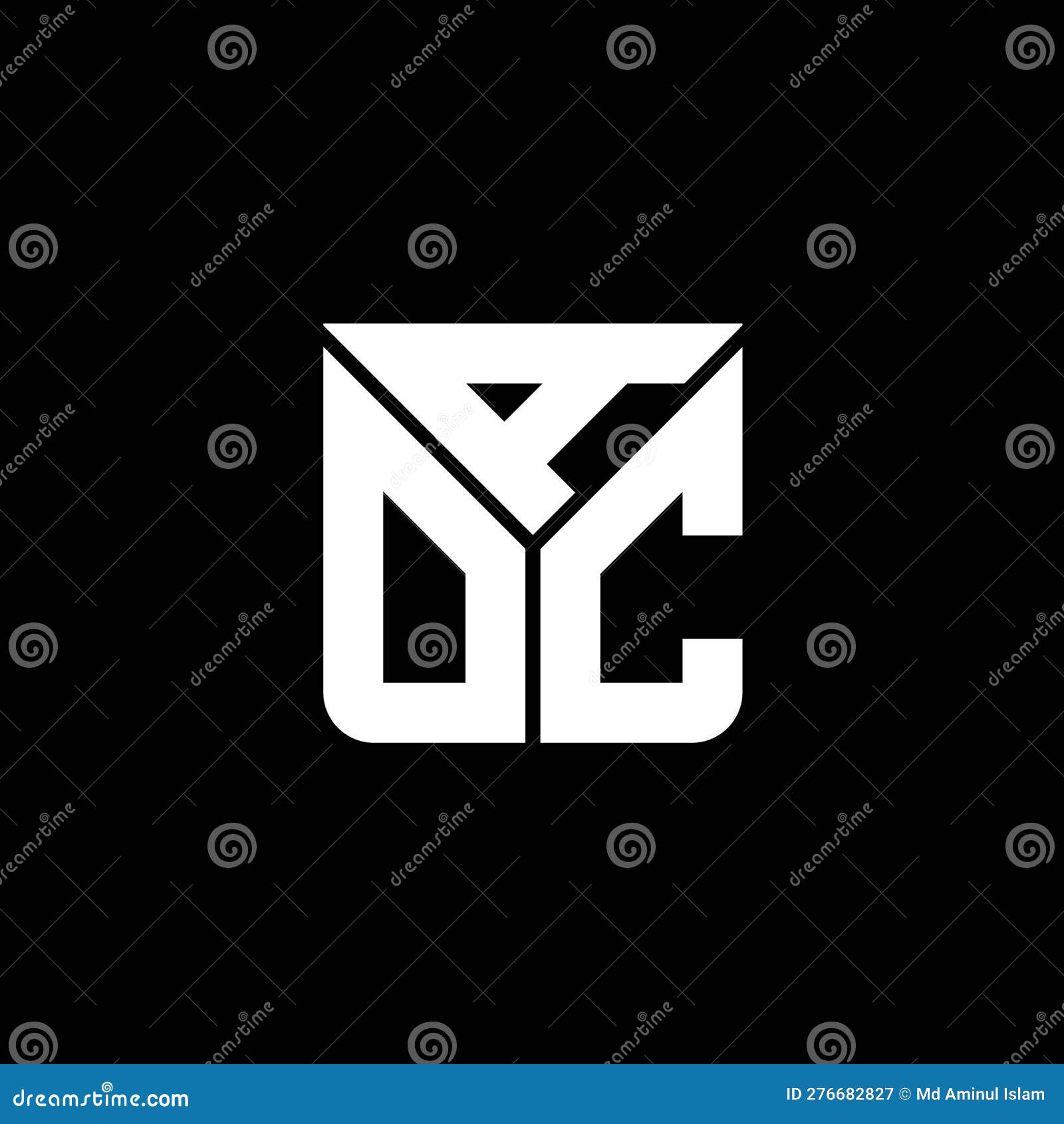 ADC Letter Logo Creative Design with Vector Graphic, Stock Vector ...