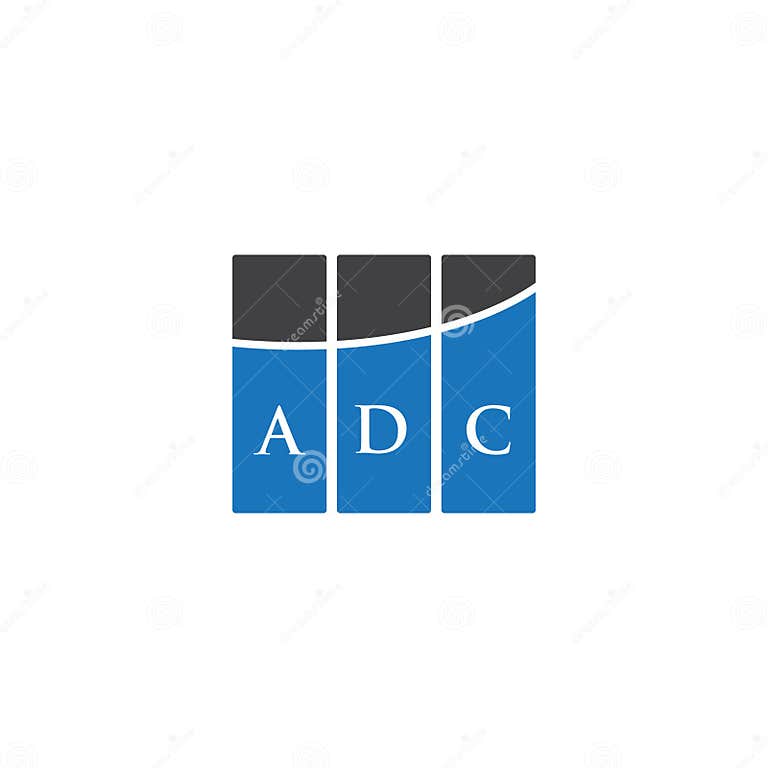 ADC Letter Logo Design on Black Background. ADC Creative Initials ...