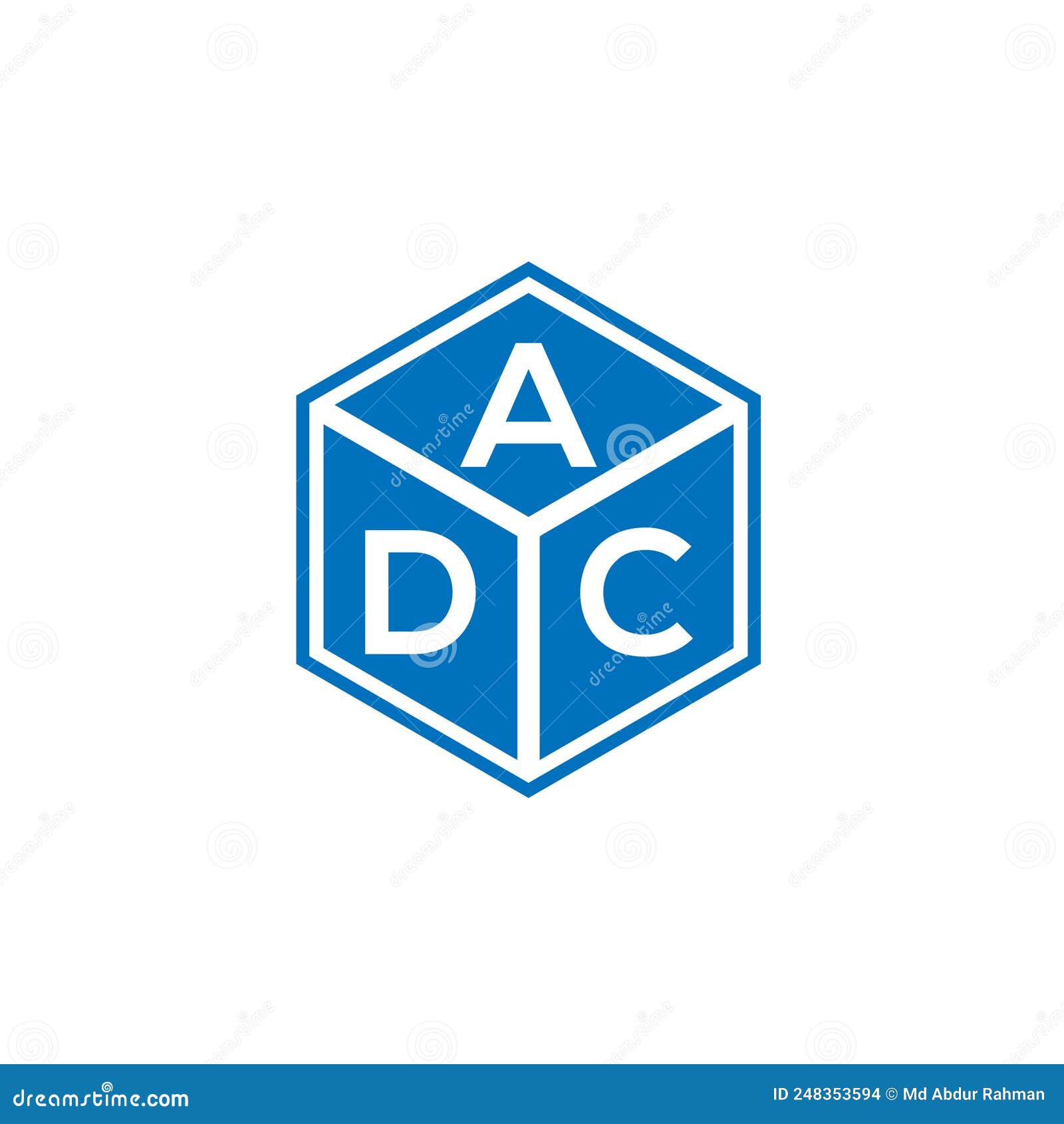 ADC Letter Logo Design on Black Background. ADC Creative Initials ...