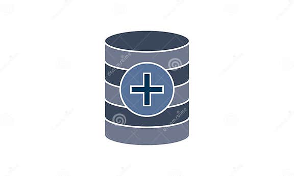 Add, Add Database, Create Database, New Database Icon Vector Illustration Flat Style Graphical ...