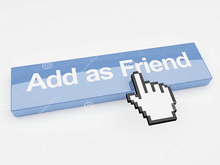 Add As Friend Social Network Button Stock Illustration - Illustration ...