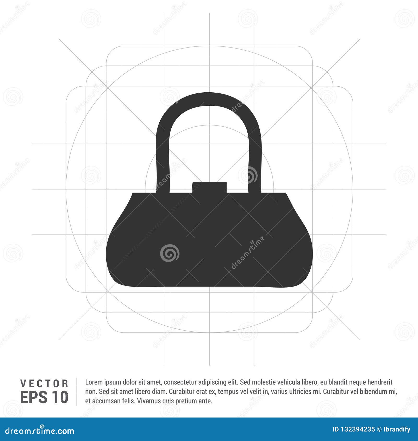 Add Bag or purse icon stock vector. Illustration of symbol - 132394235