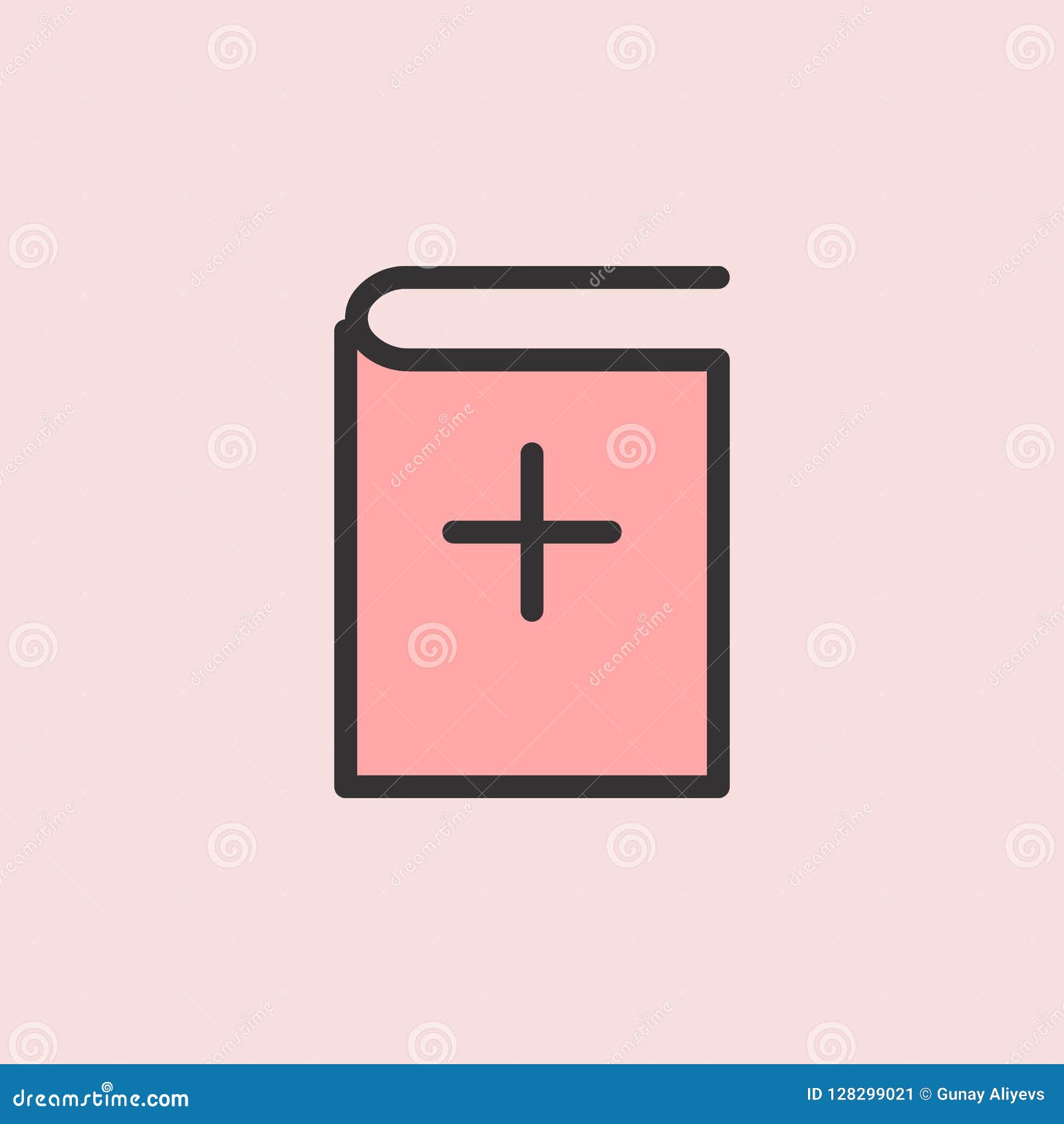 Add Book Icon. Element of Color Education for Mobile Concept and Web ...