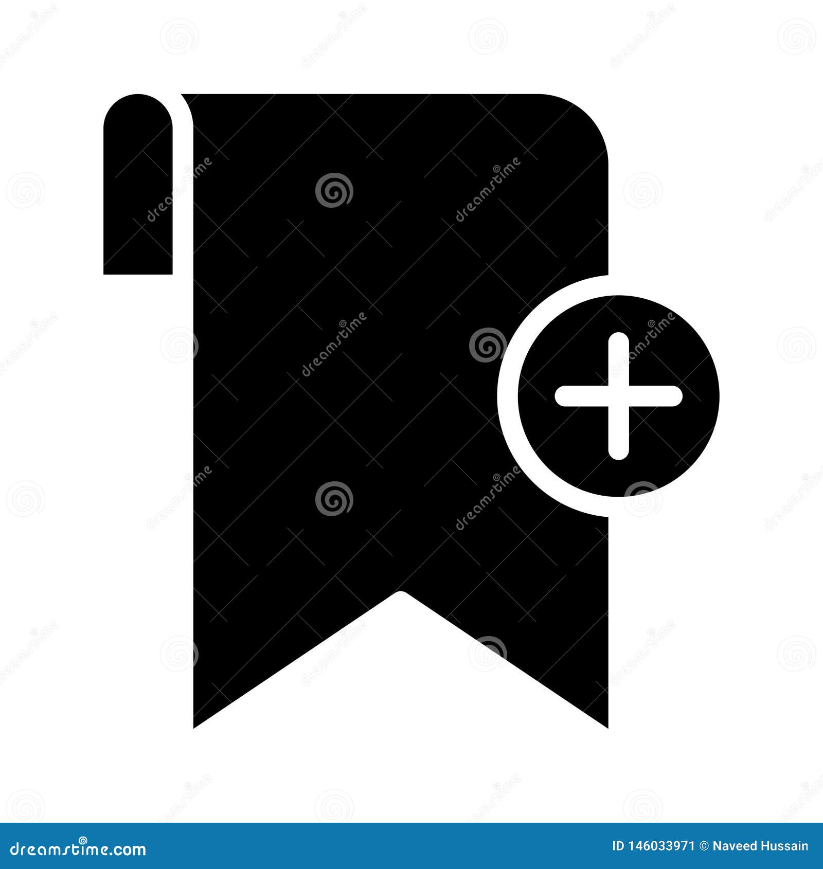 Add Bookmark Tag Glyph Flat Vector Icon Stock Vector - Illustration of ...