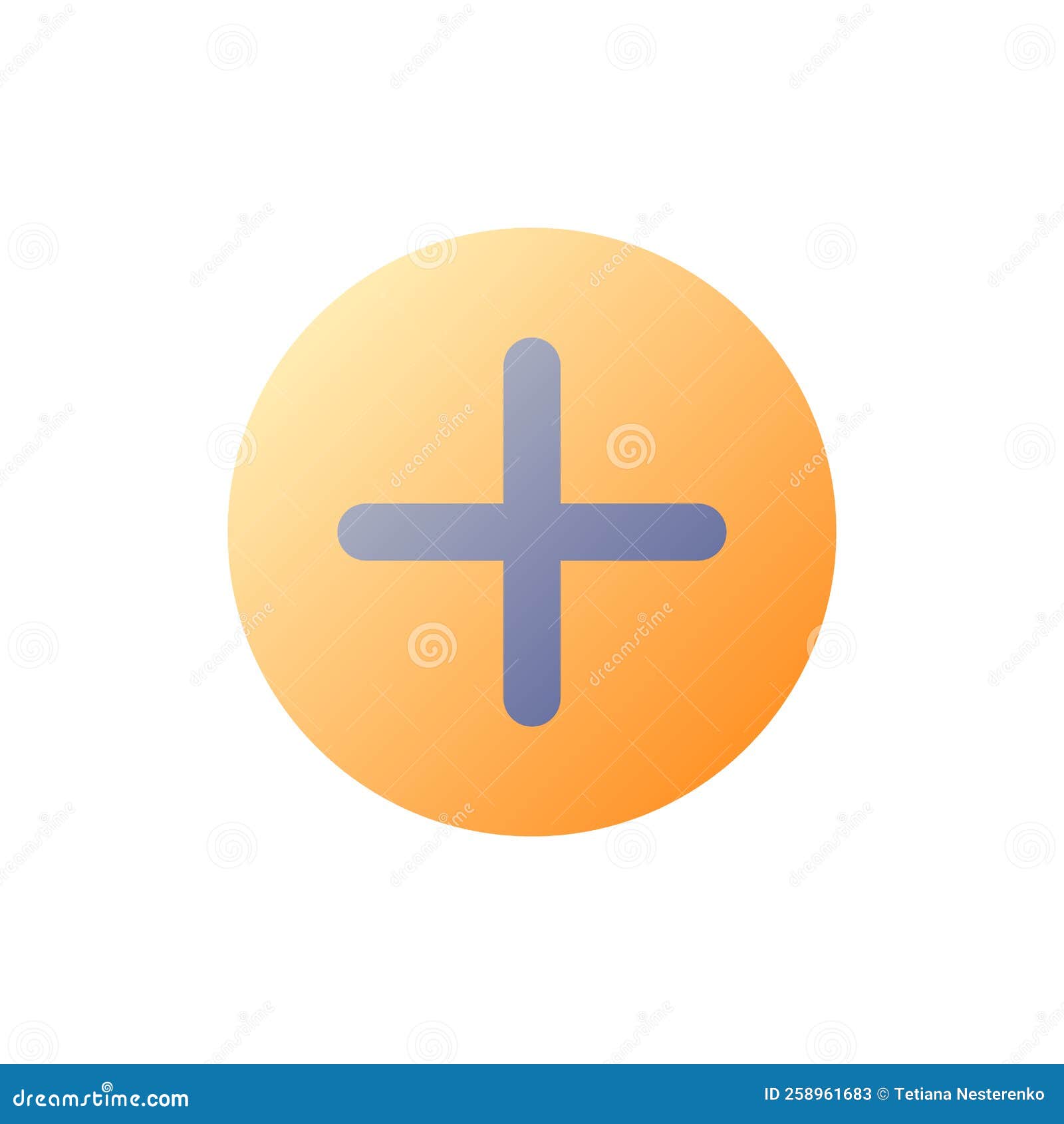 Add Button Pixel Perfect Flat Gradient Color Ui Icon Stock Vector - Illustration of positive ...
