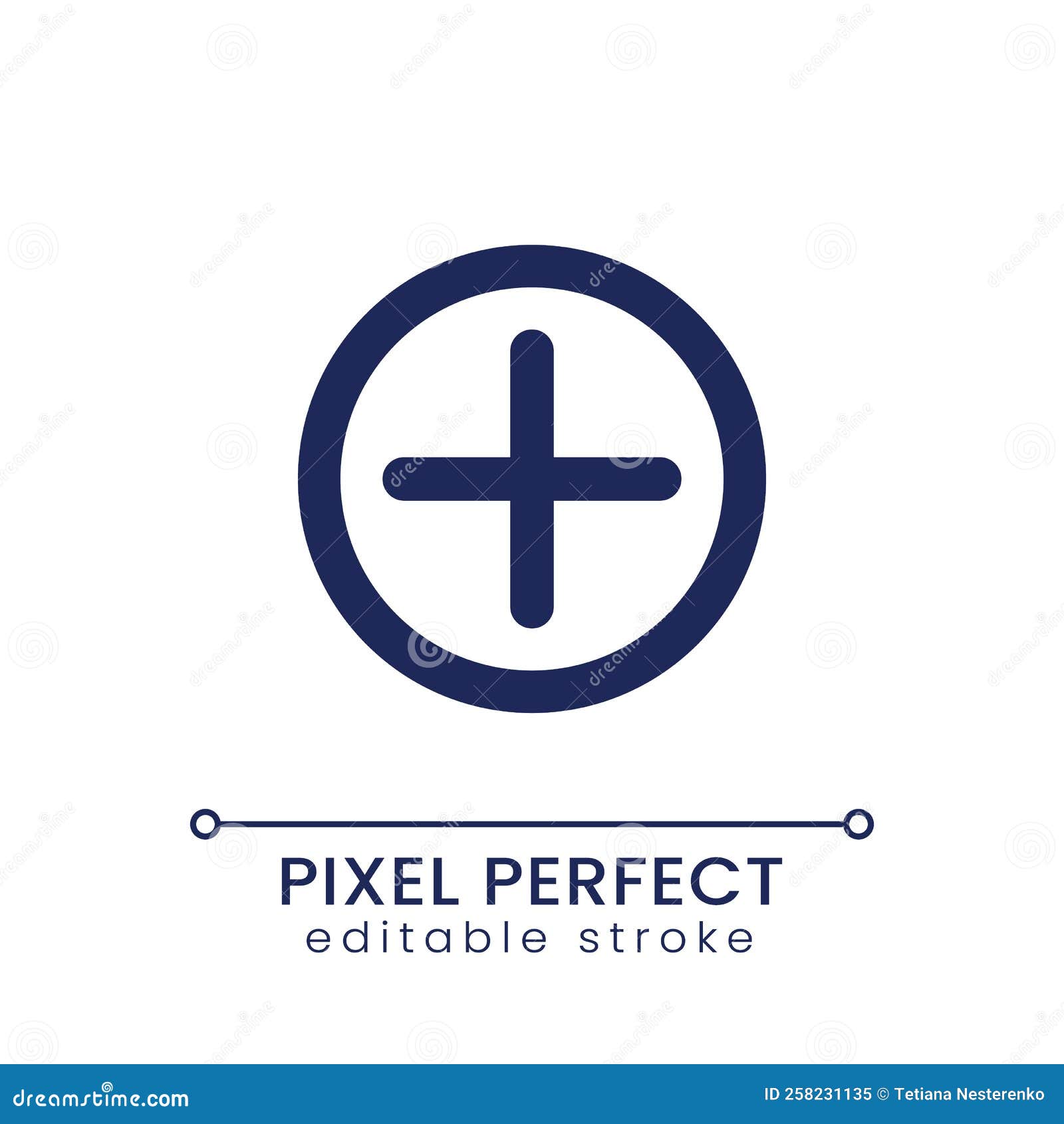 Add Button Pixel Perfect Linear Ui Icon Stock Vector - Illustration of stroke, linear: 258231135