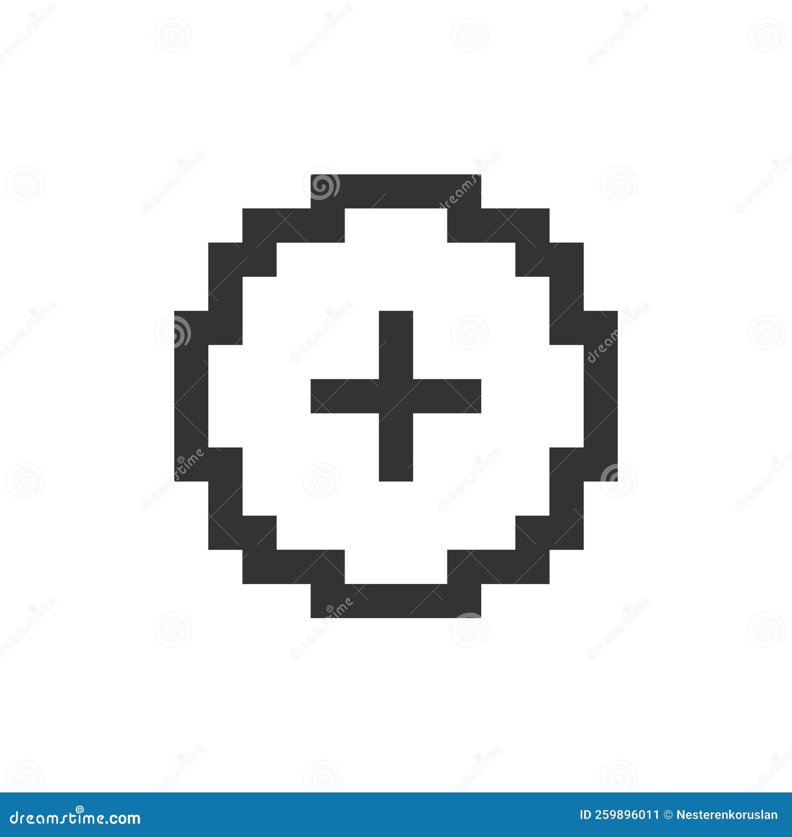 Add Button Pixelated Ui Icon Stock Vector - Illustration of arcade ...