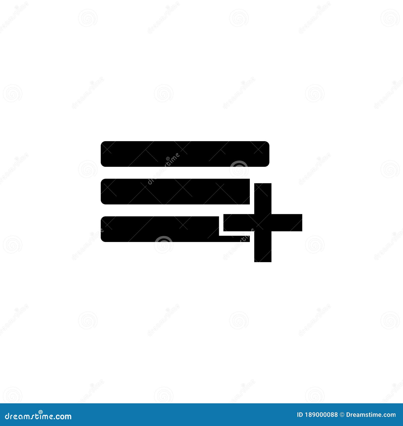 Add Button To the Menu Icon. Element of Web Icon with One Color for ...