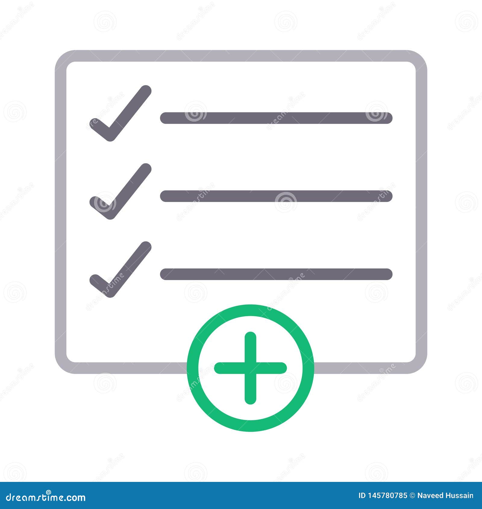 Add Checklist Thin Color Line Vector Icon Stock Illustration ...
