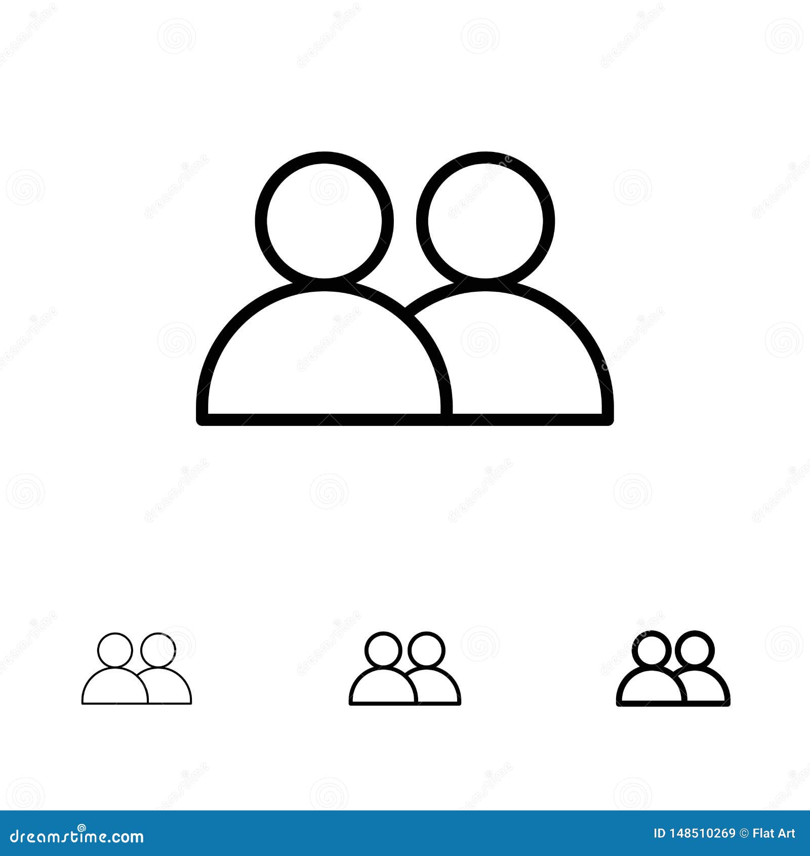 Add, Contact, User, Twitter Bold and Thin Black Line Icon Set Stock ...