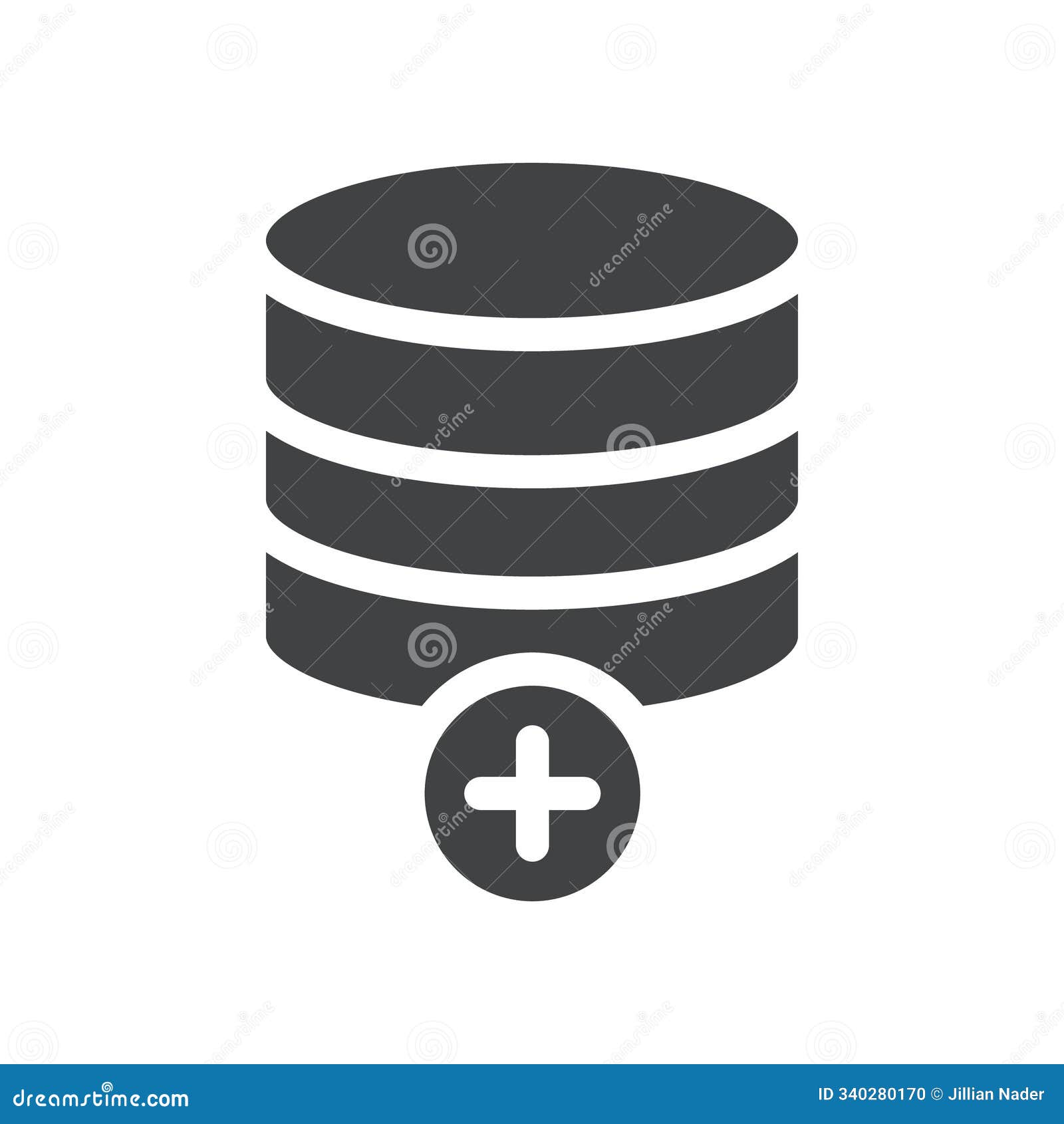 Add Database Icon Simple Vector Symbol Stock Vector - Illustration of ...