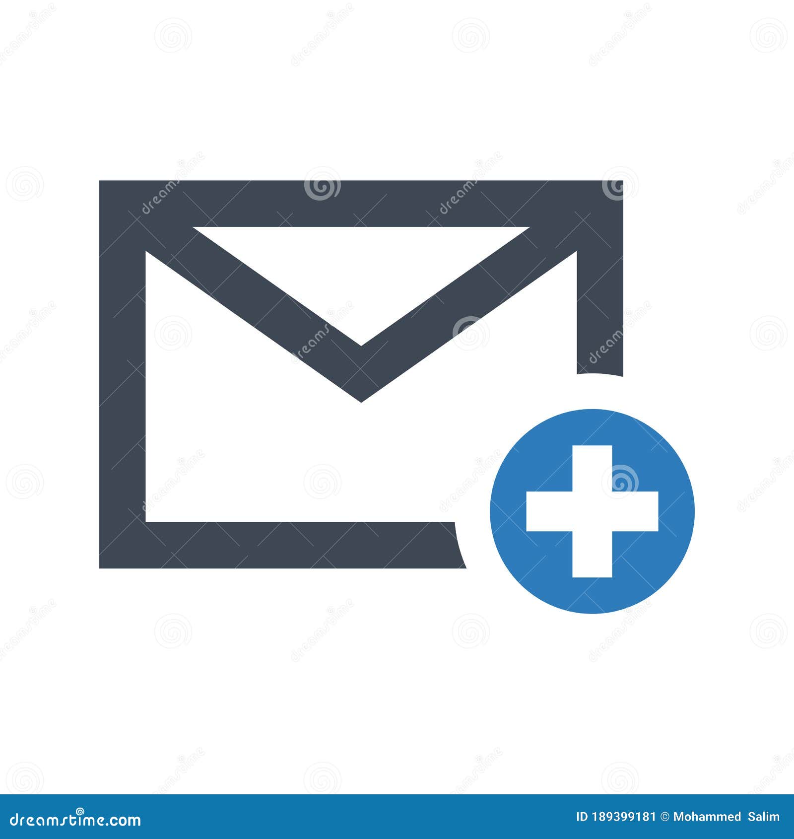Add Email Icon. Vector Graphics Stock Vector - Illustration of symbol ...