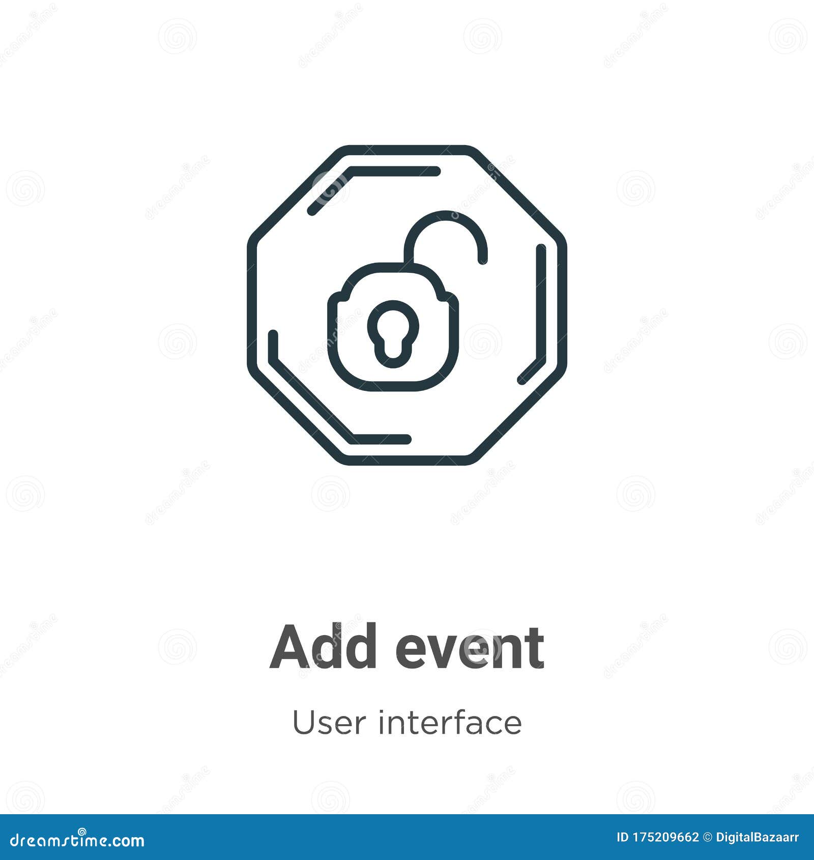 Add Event Outline Vector Icon. Thin Line Black Add Event Icon, Flat ...