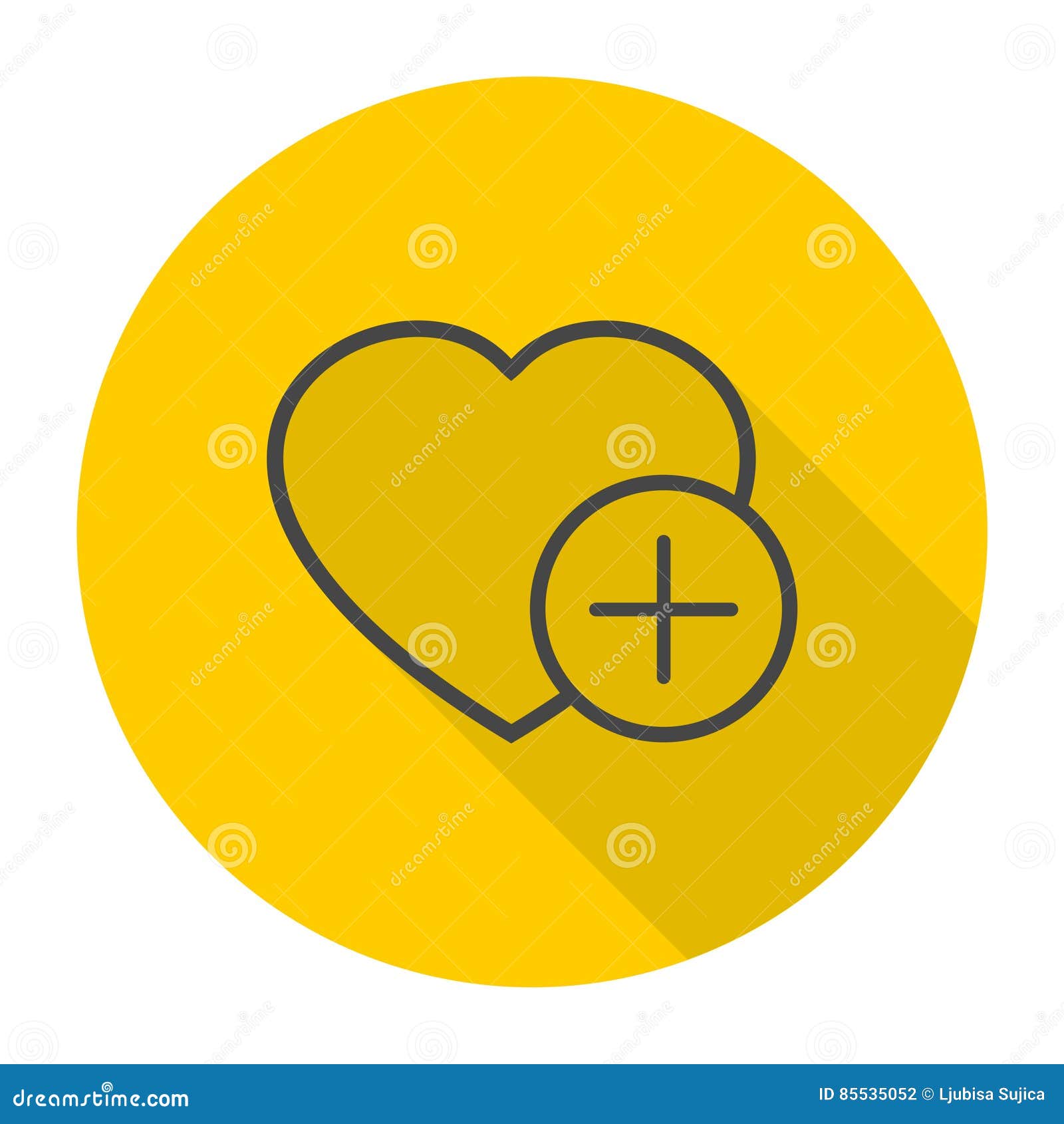 Add Favorite Icon with Long Shadow Stock Vector - Illustration of ...