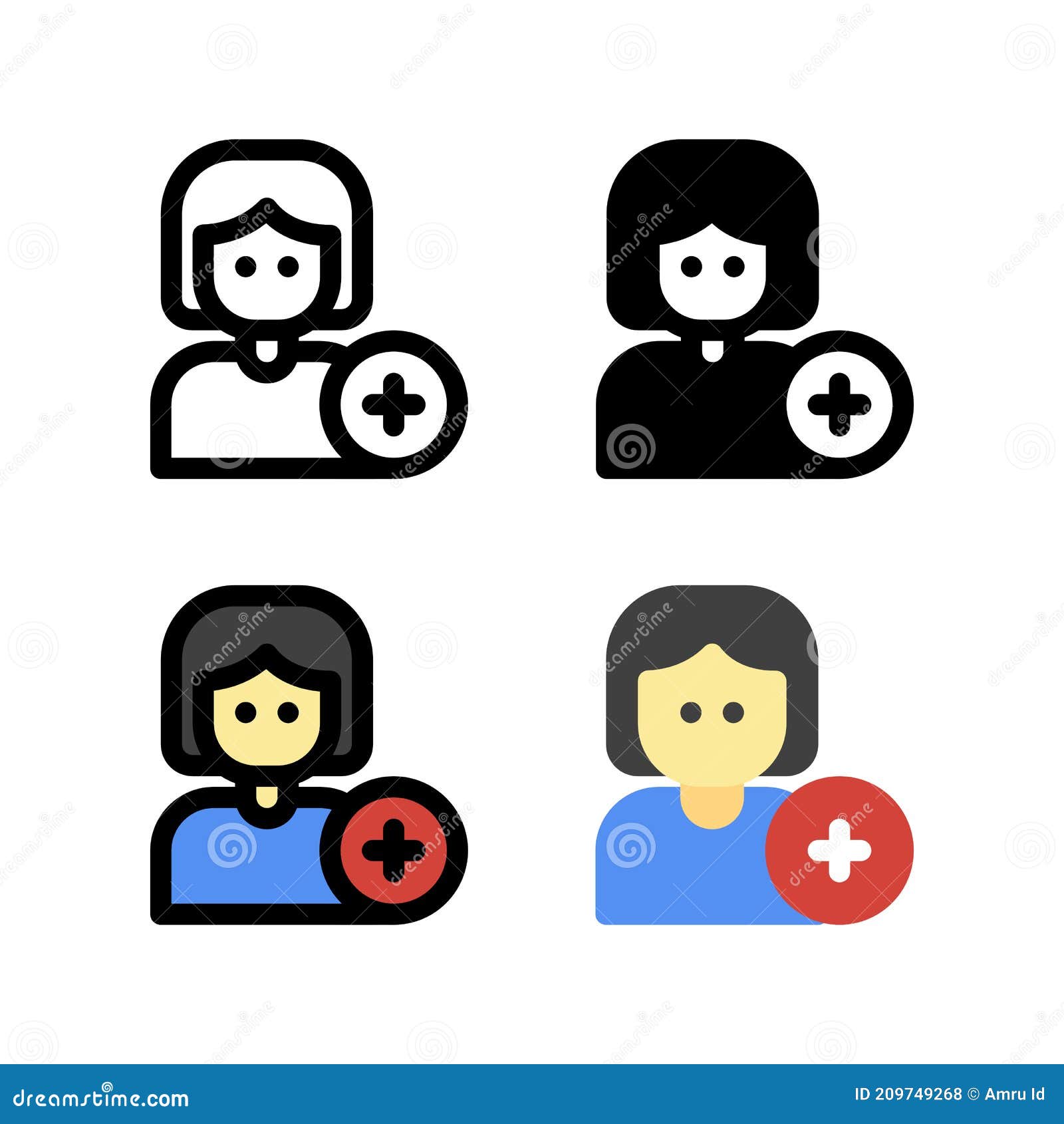 Add Female User Profile Icon, Logo, and Illustration Stock Vector ...