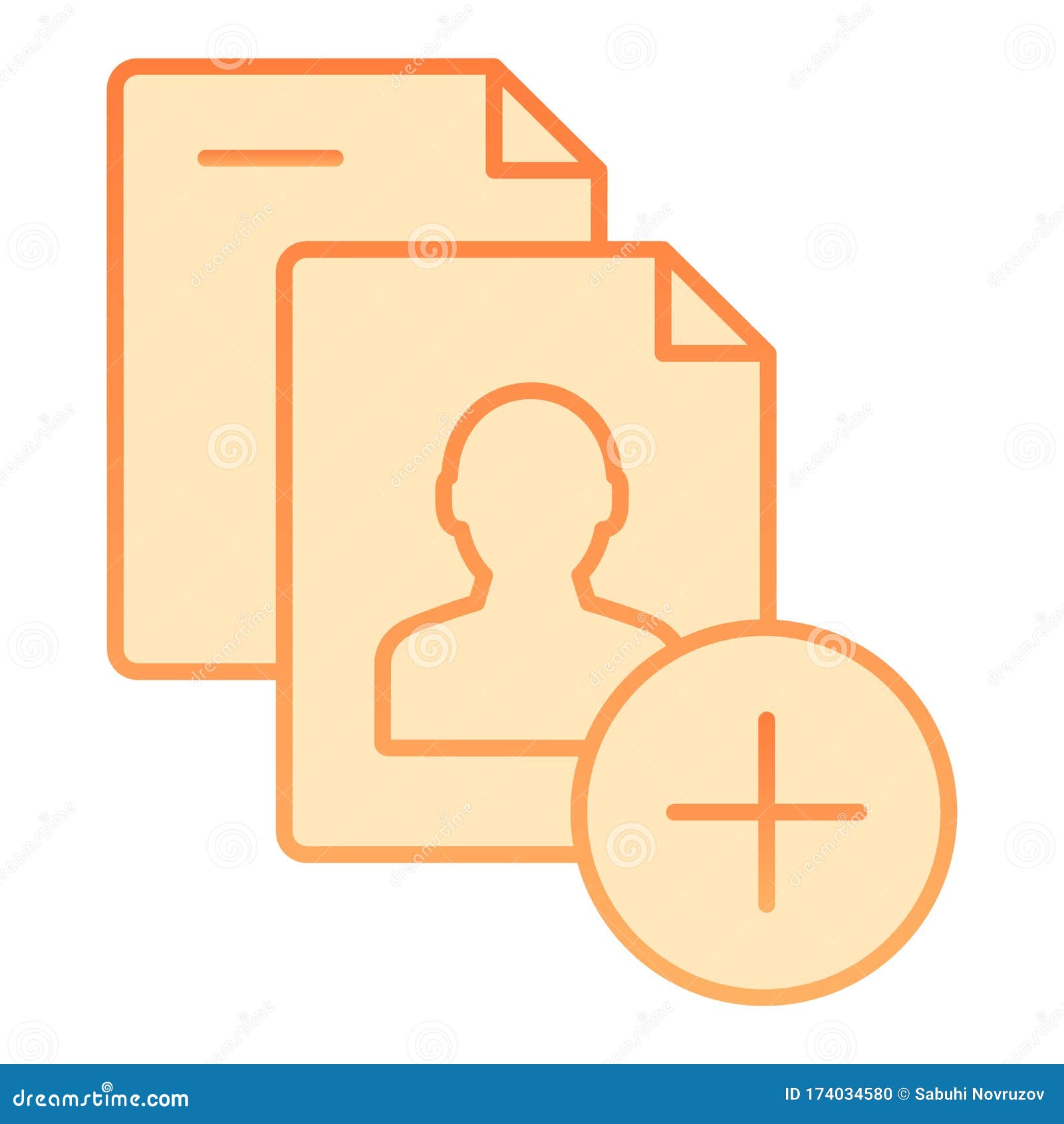 Add File Flat Icon. Questionnaire List Vector Illustration Isolated on ...