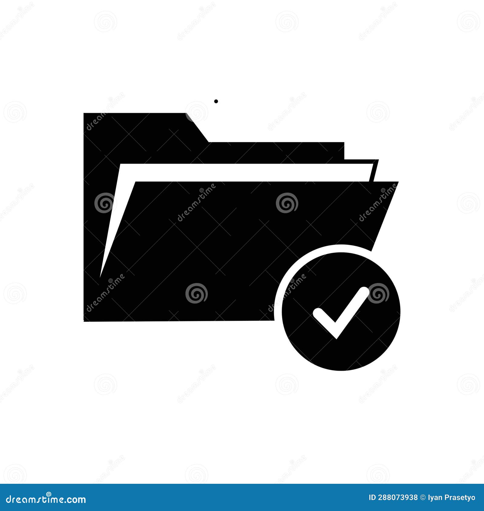 Folder with Check Mark Icon Vector Stock Vector - Illustration of ...