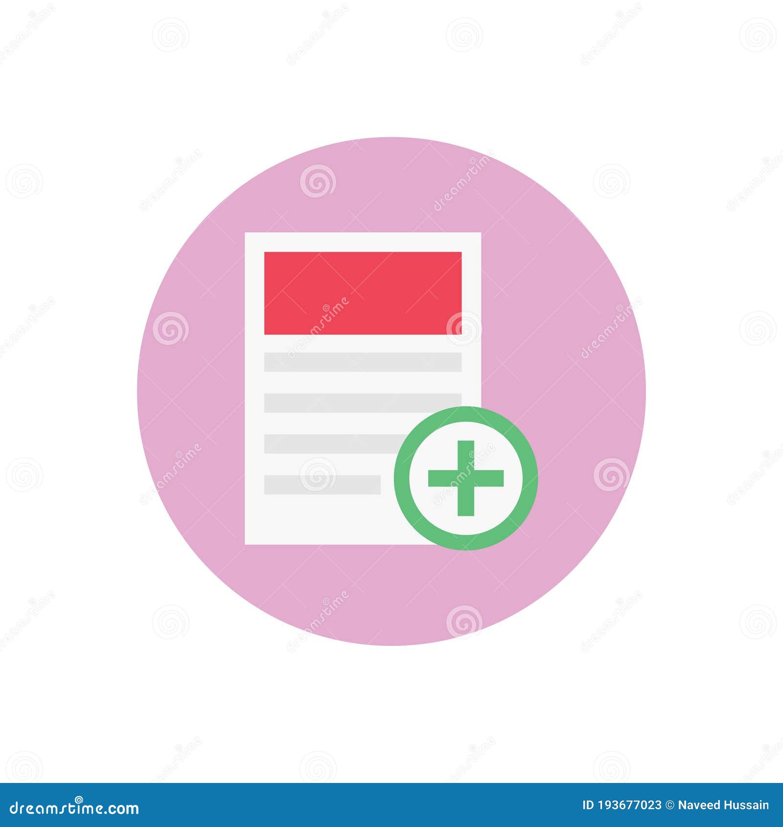 Add flat color icon stock vector. Illustration of publish - 193677023