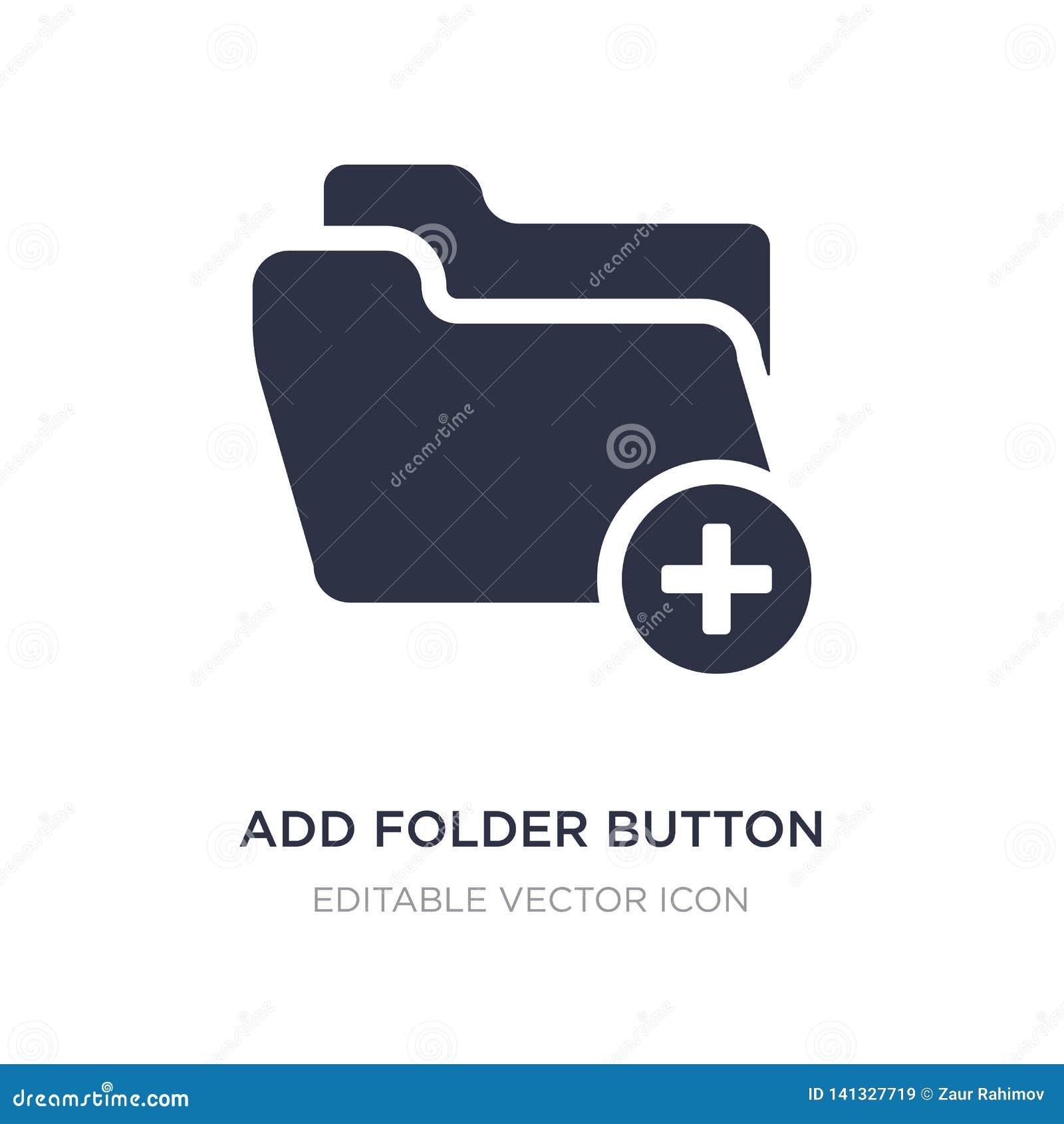Add Folder Button Icon on White Background. Simple Element Illustration ...