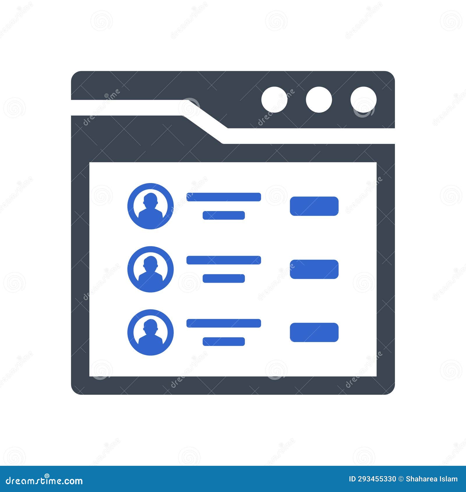 Add Friend List Interface Icon Stock Vector - Illustration of browser ...