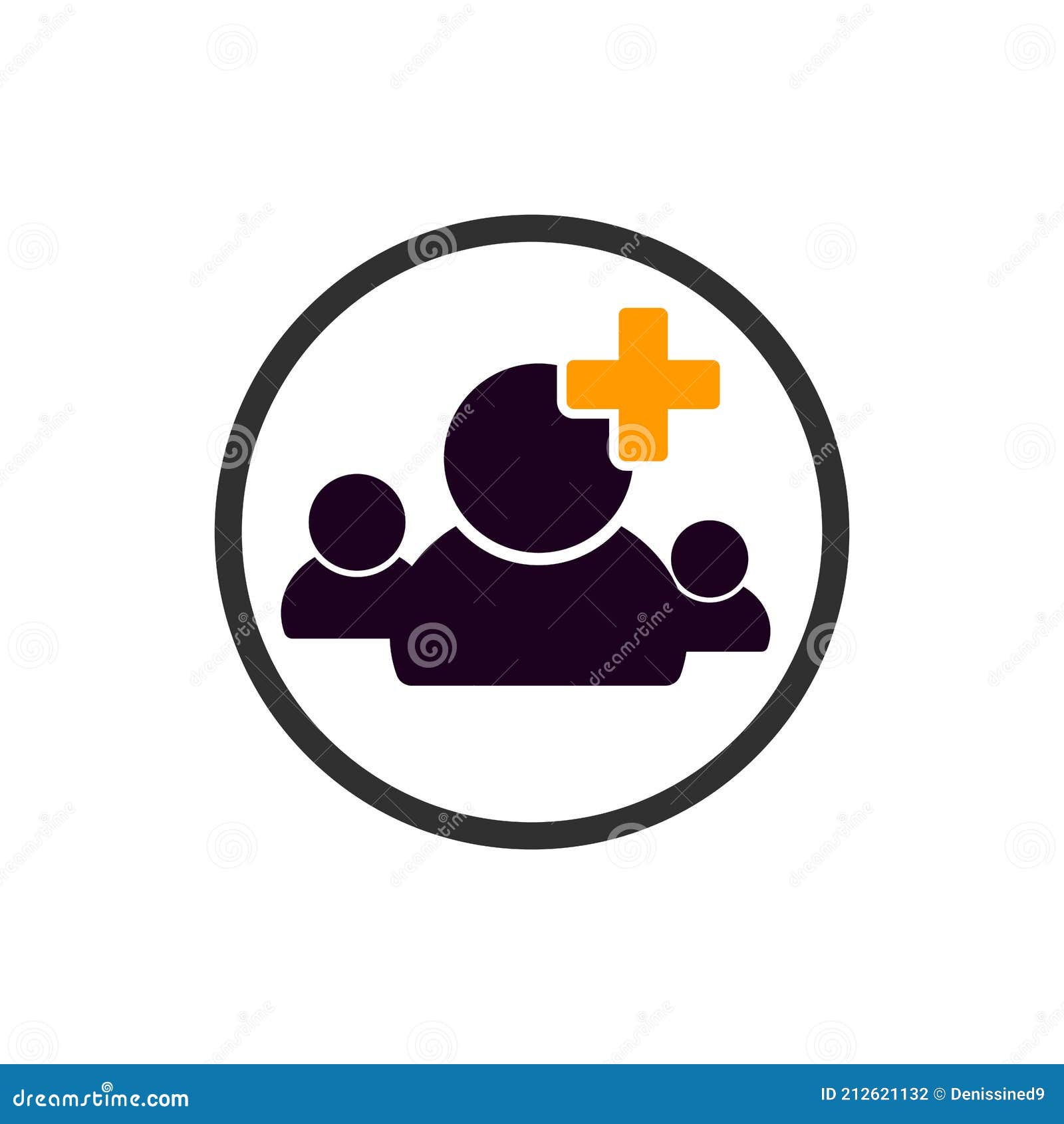 Add Group Icon, Flat Design Template, Users with Plus Symbol, Vector ...