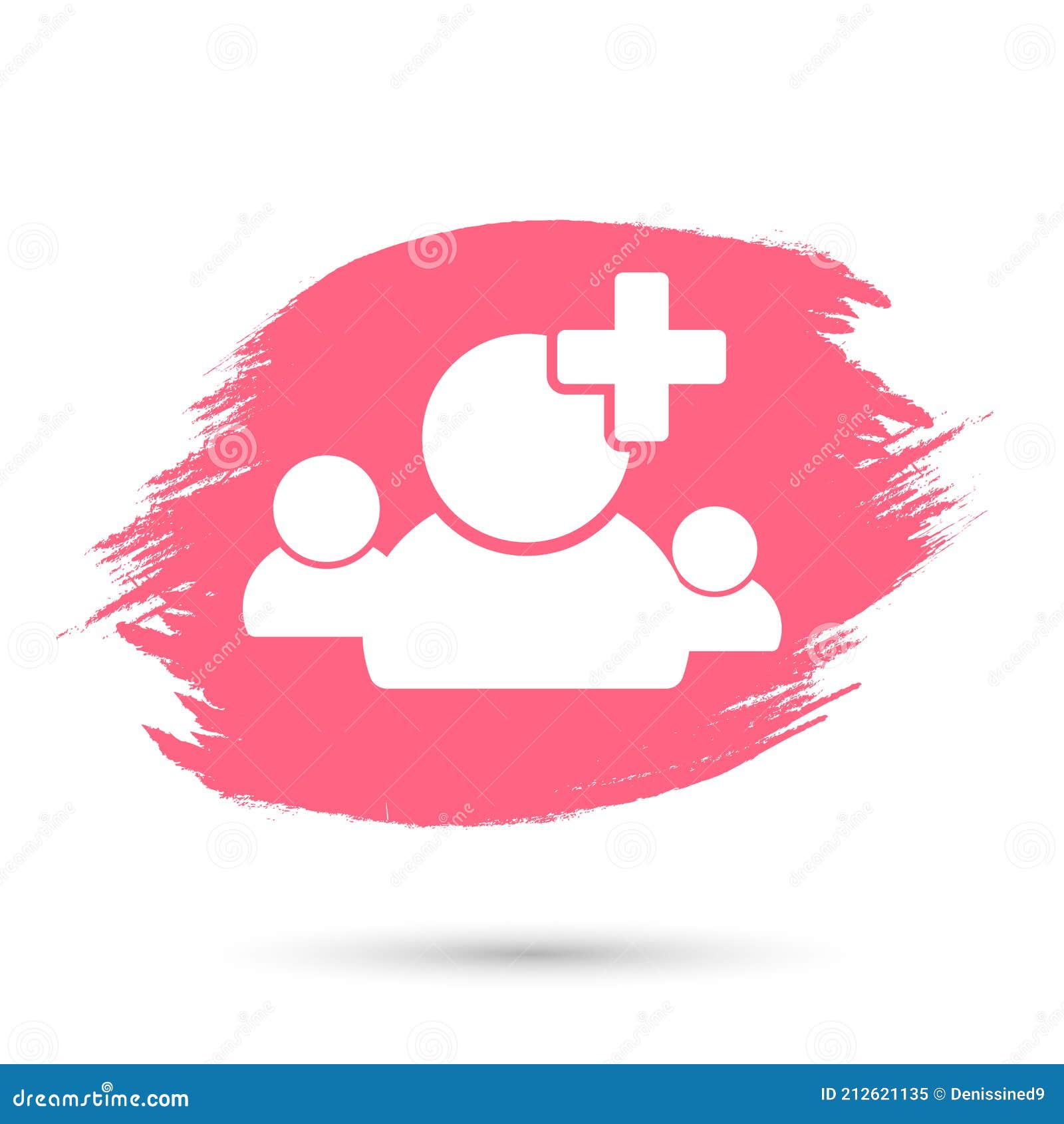 Add Group Icon, Flat Design Template, Users with Plus Symbol, Vector ...