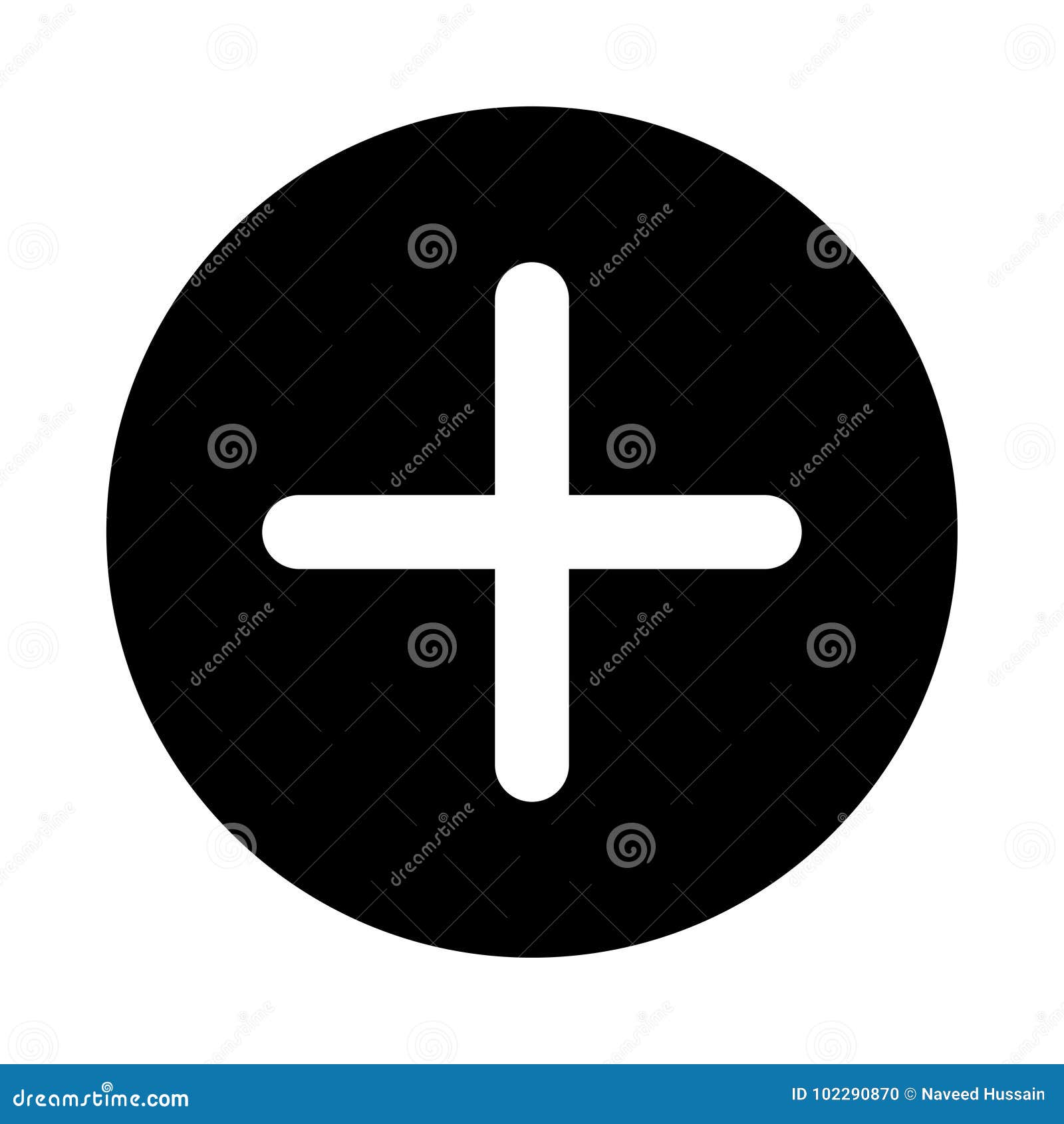 Add icon stock vector. Illustration of increase, addition - 102290870