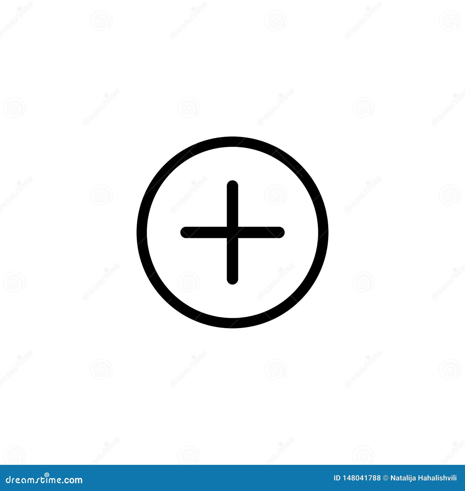 Add icon. Plus sign stock vector. Illustration of document - 148041788