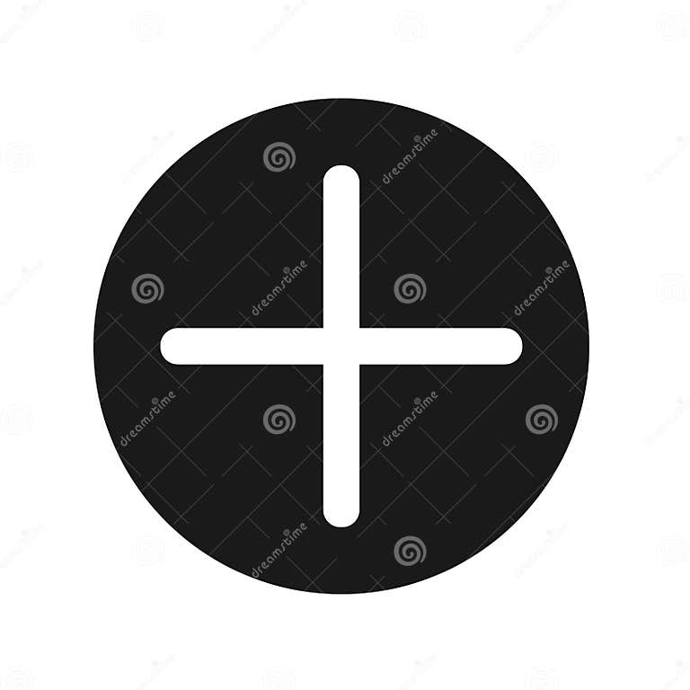 Add Icon, Plus Icon Vector Illustration - Vector Stock Vector ...