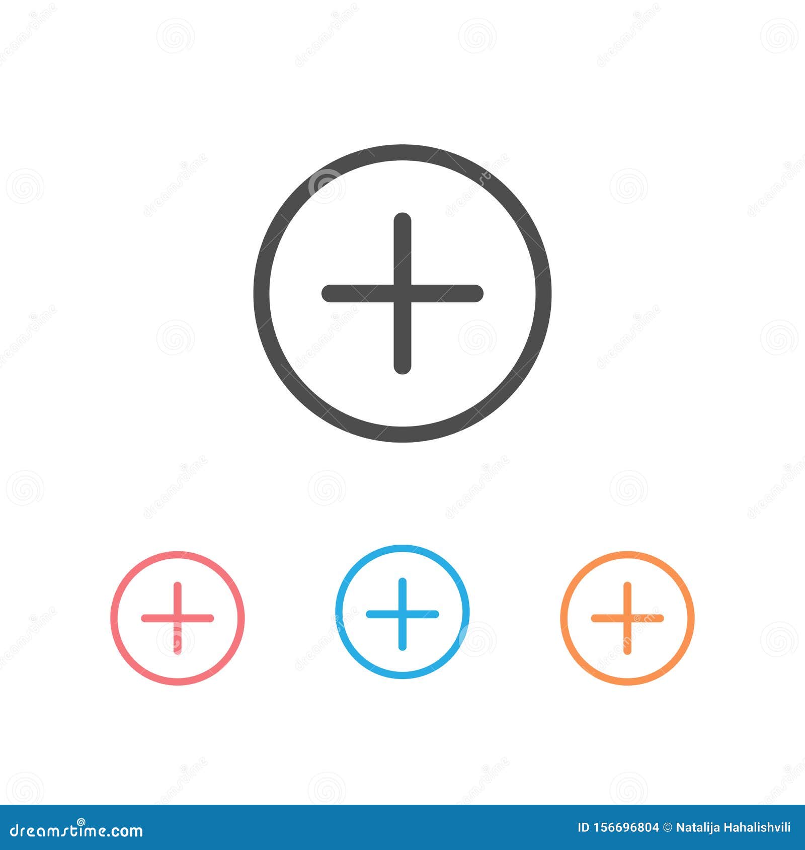 Add icon set. Plus sign stock vector. Illustration of favorite - 156696804