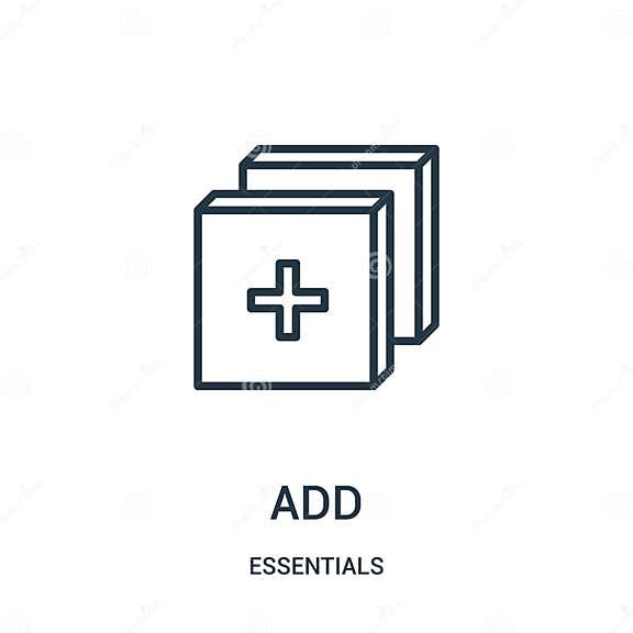 Add Icon Vector from Essentials Collection. Thin Line Add Outline Icon ... Add Icon Vector from Essentials Collection. Thin Line Add Outline Icon ...