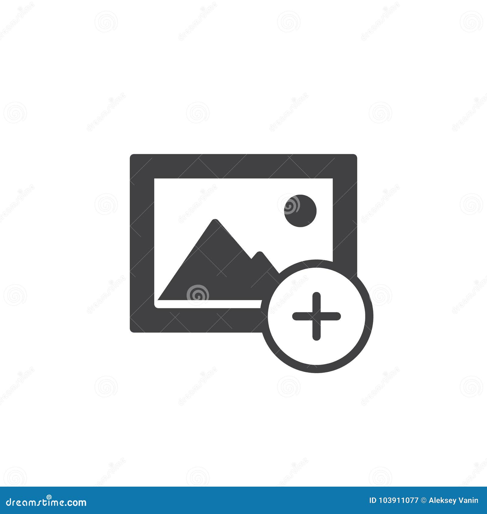 Add image icon vector stock vector. Illustration of frame - 103911077