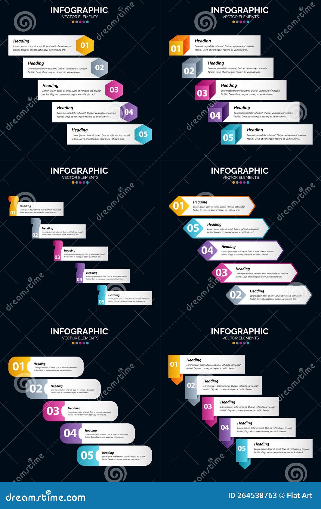 Add Impact To Your Presentation with Vector 6 Infographics Pack and ...