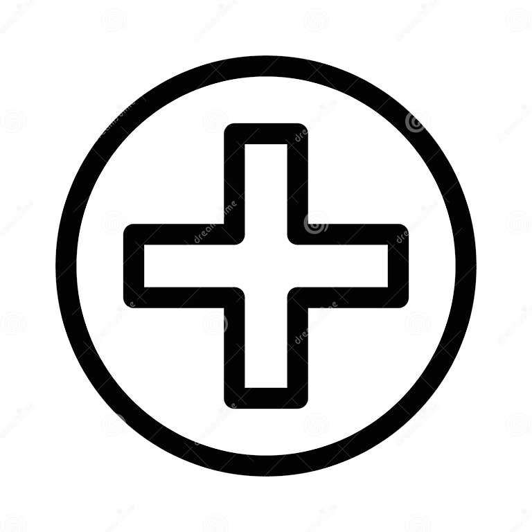 Add Linear Logo Mark in Black and White Stock Vector - Illustration of ...