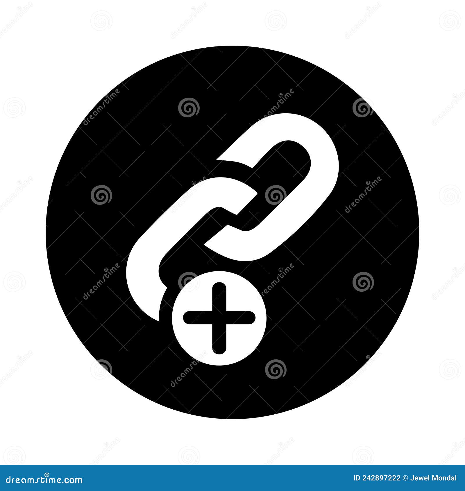 Add Link Icon. Black Vector Design Stock Vector - Illustration of ...