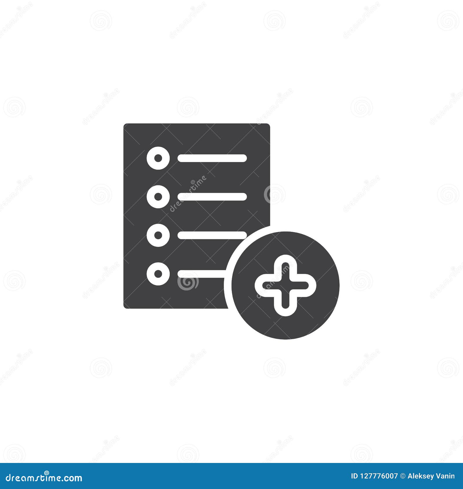 Add List Document Vector Icon Stock Vector - Illustration of page ...