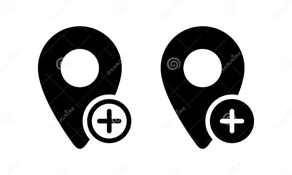 Add Location Icon Vector. Map Pin Symbol Concept Stock Vector ...