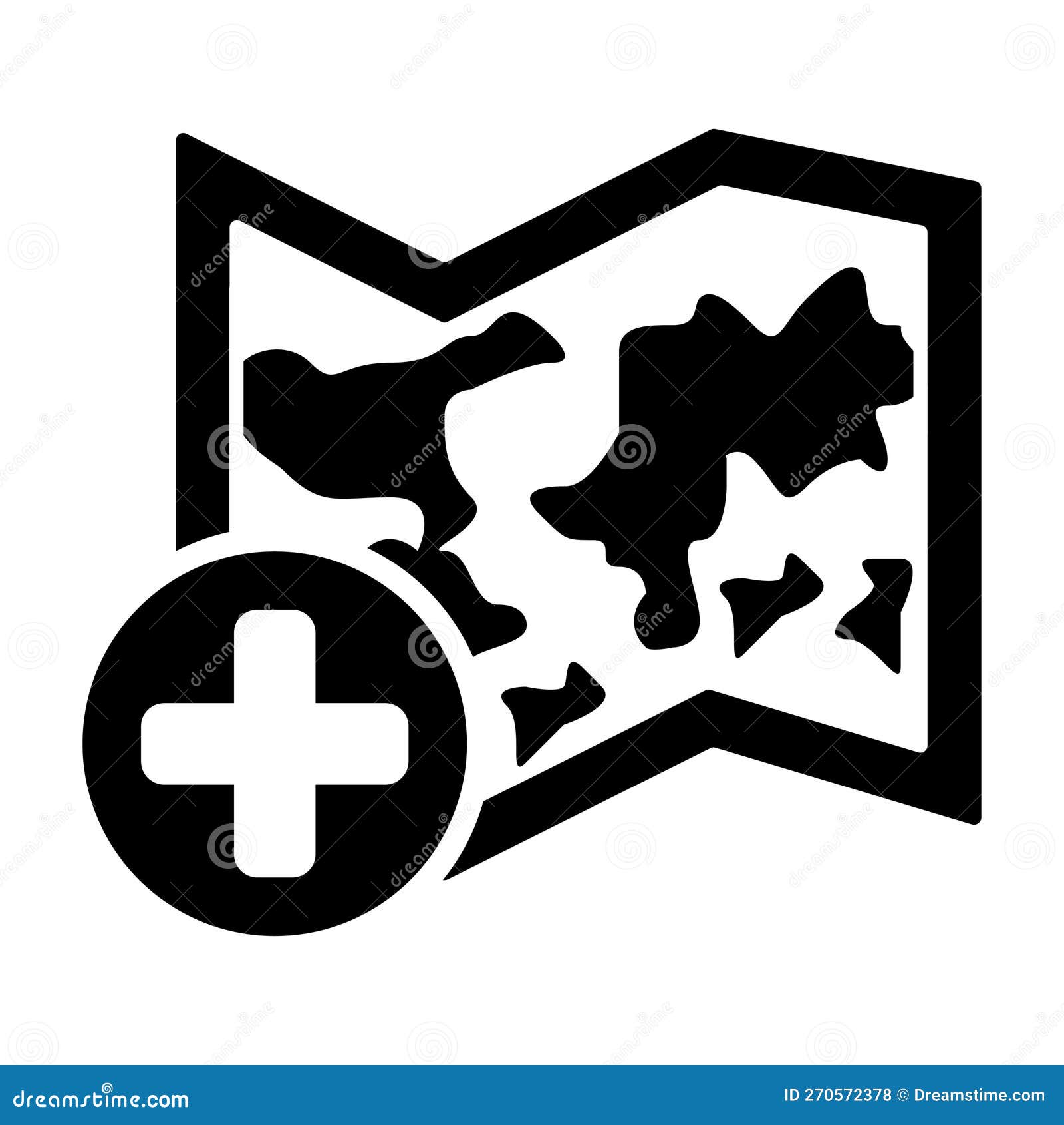 Add Map Icon stock vector. Illustration of location - 270572378