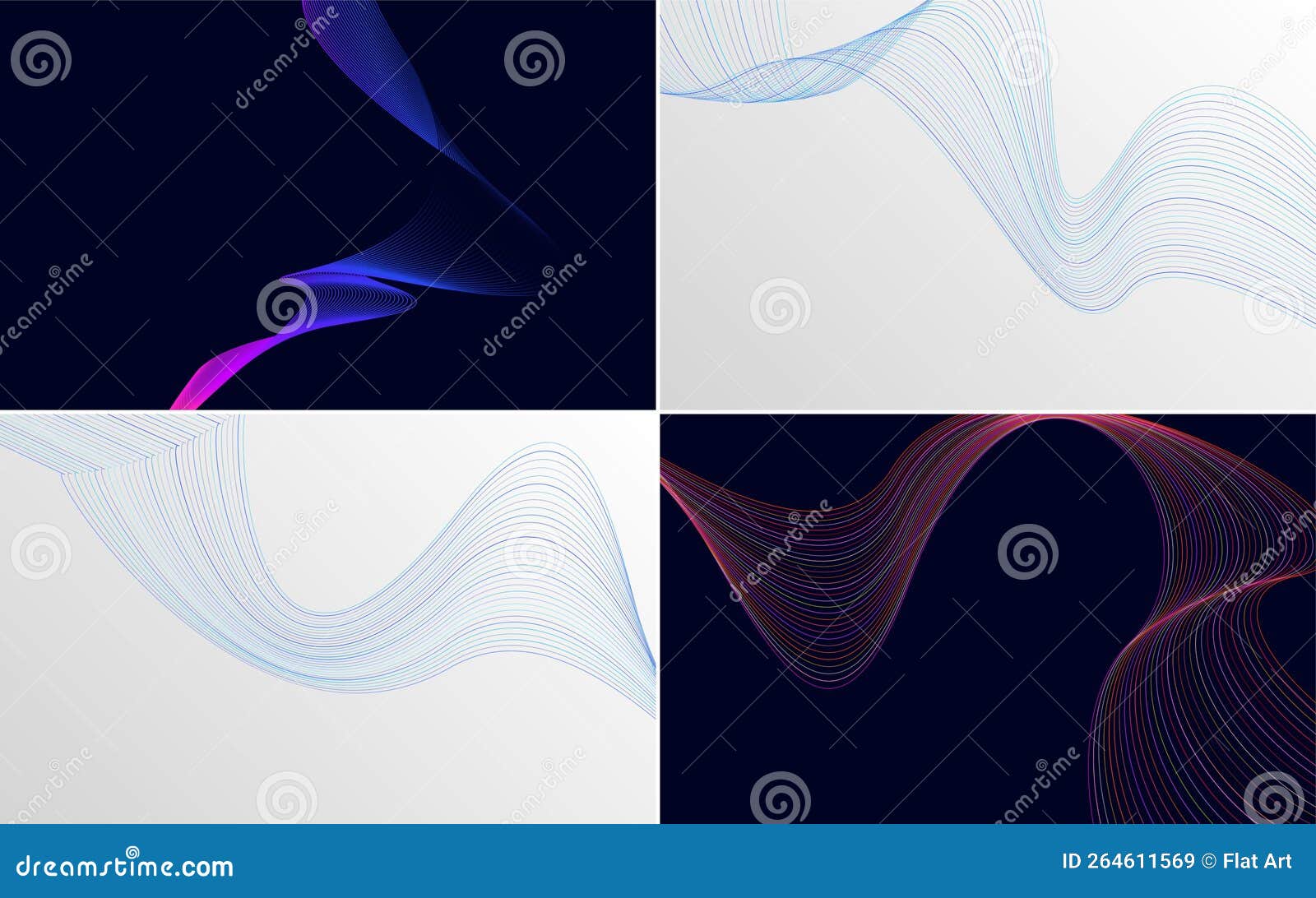 Add a Modern Touch To Your Project with these Geometric Wave Pattern ...