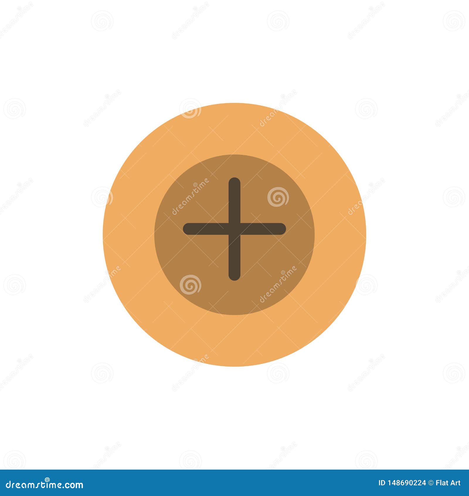 Add, More, Plus Flat Color Icon. Vector Icon Banner Template Stock ...