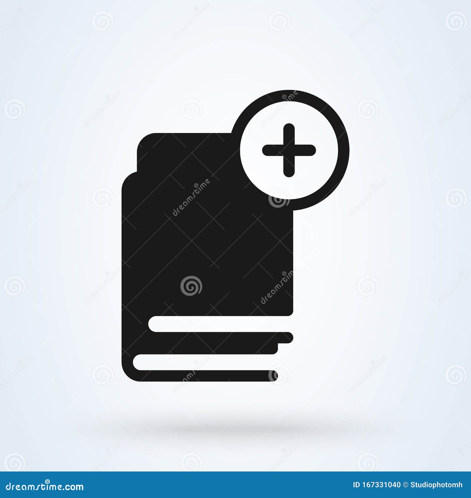Add New Book. Simple Vector Modern Icon Design Illustration Stock ...