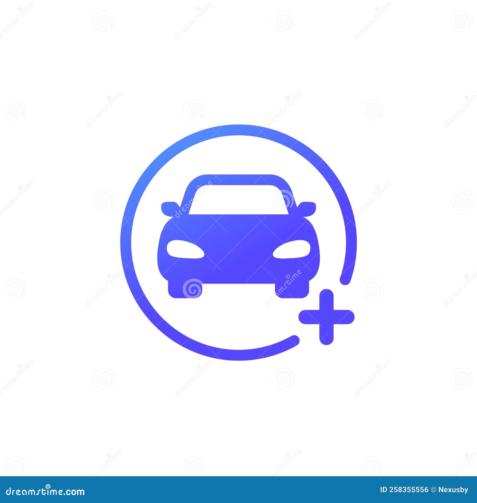 Add a new car icon stock vector. Illustration of drive - 258355556