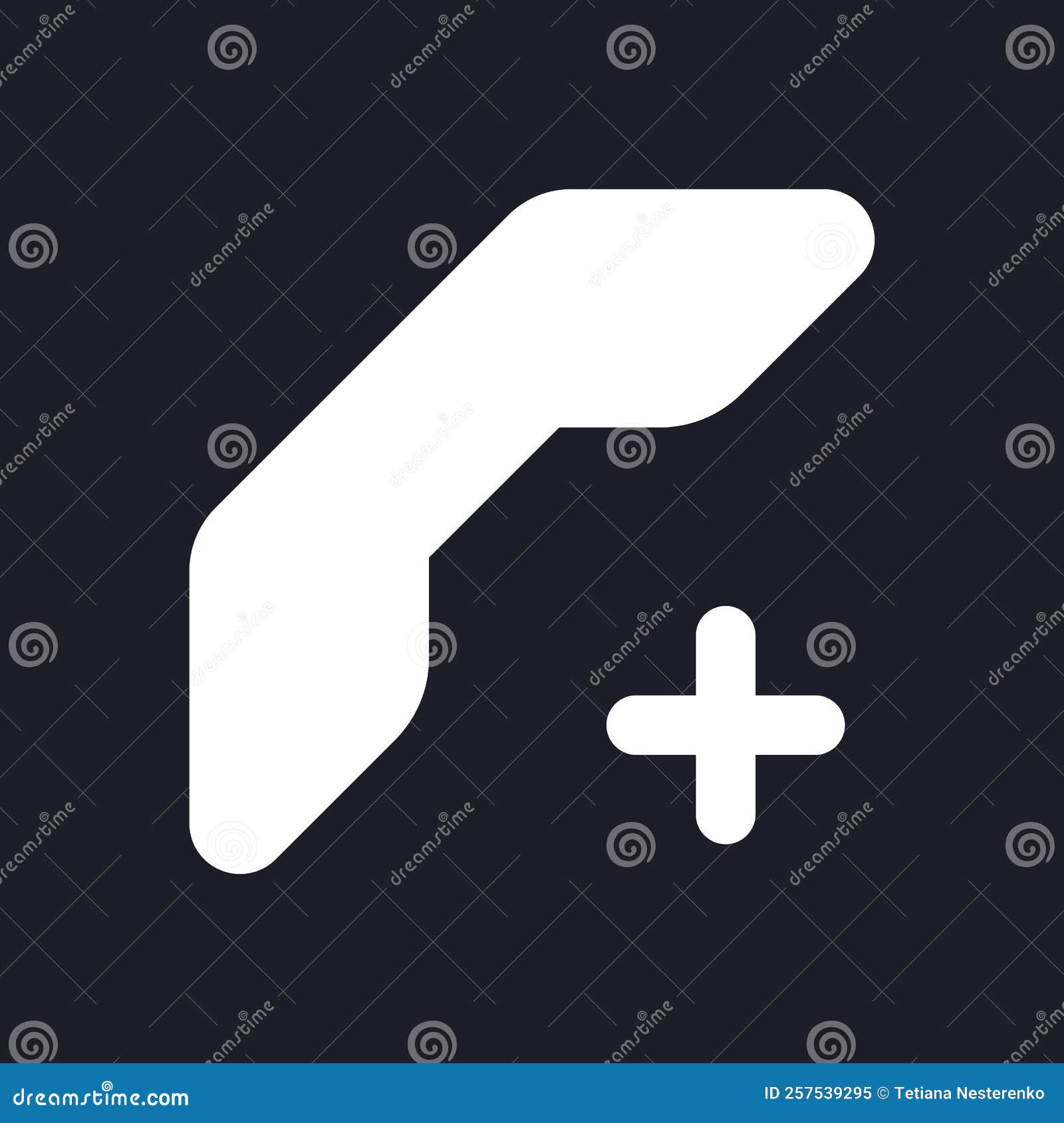 Add New Contact Dark Mode Glyph Ui Icon Stock Vector - Illustration of ...