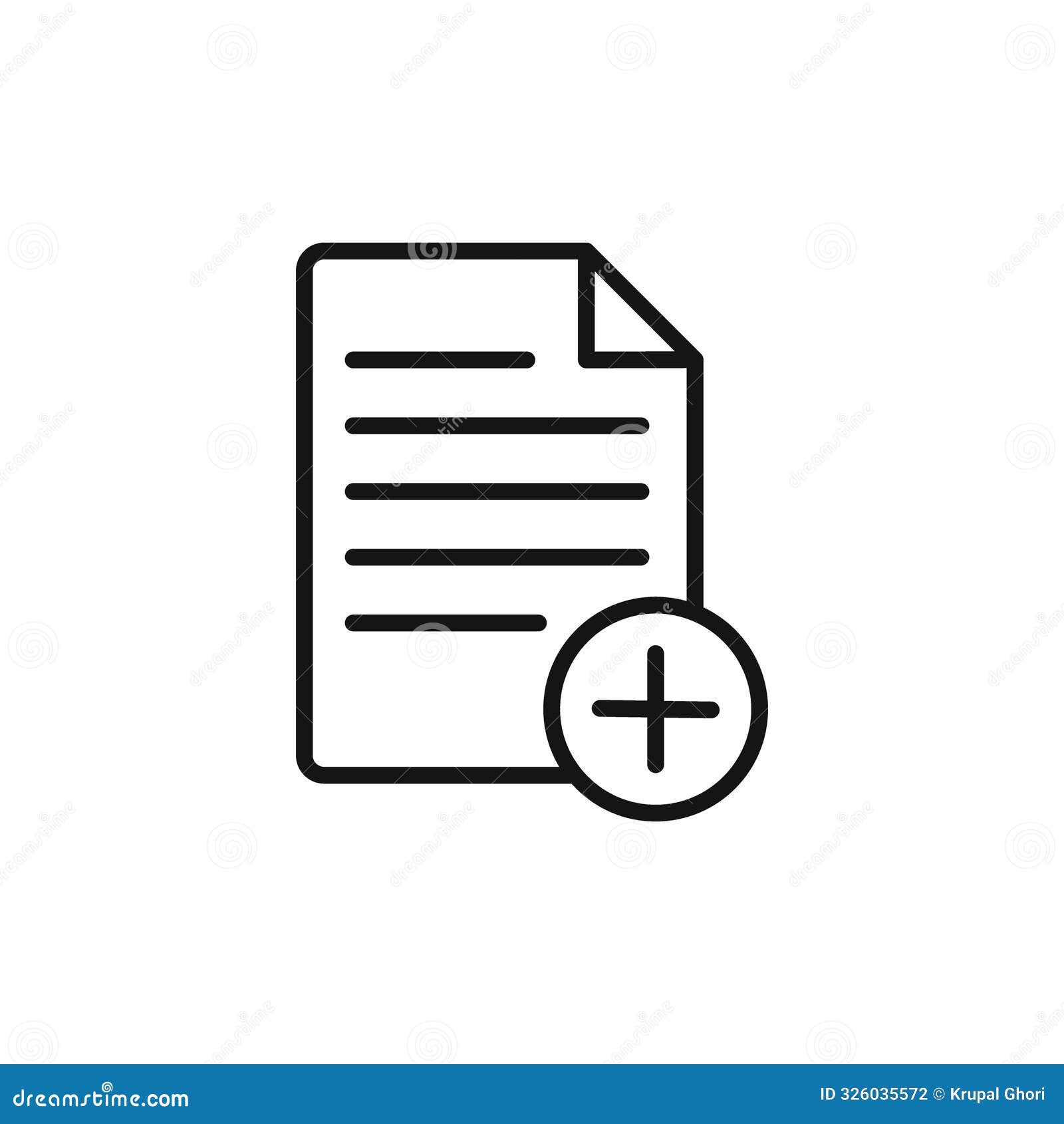 Add New Document Logo Sign Vector Outline Stock Illustration ...