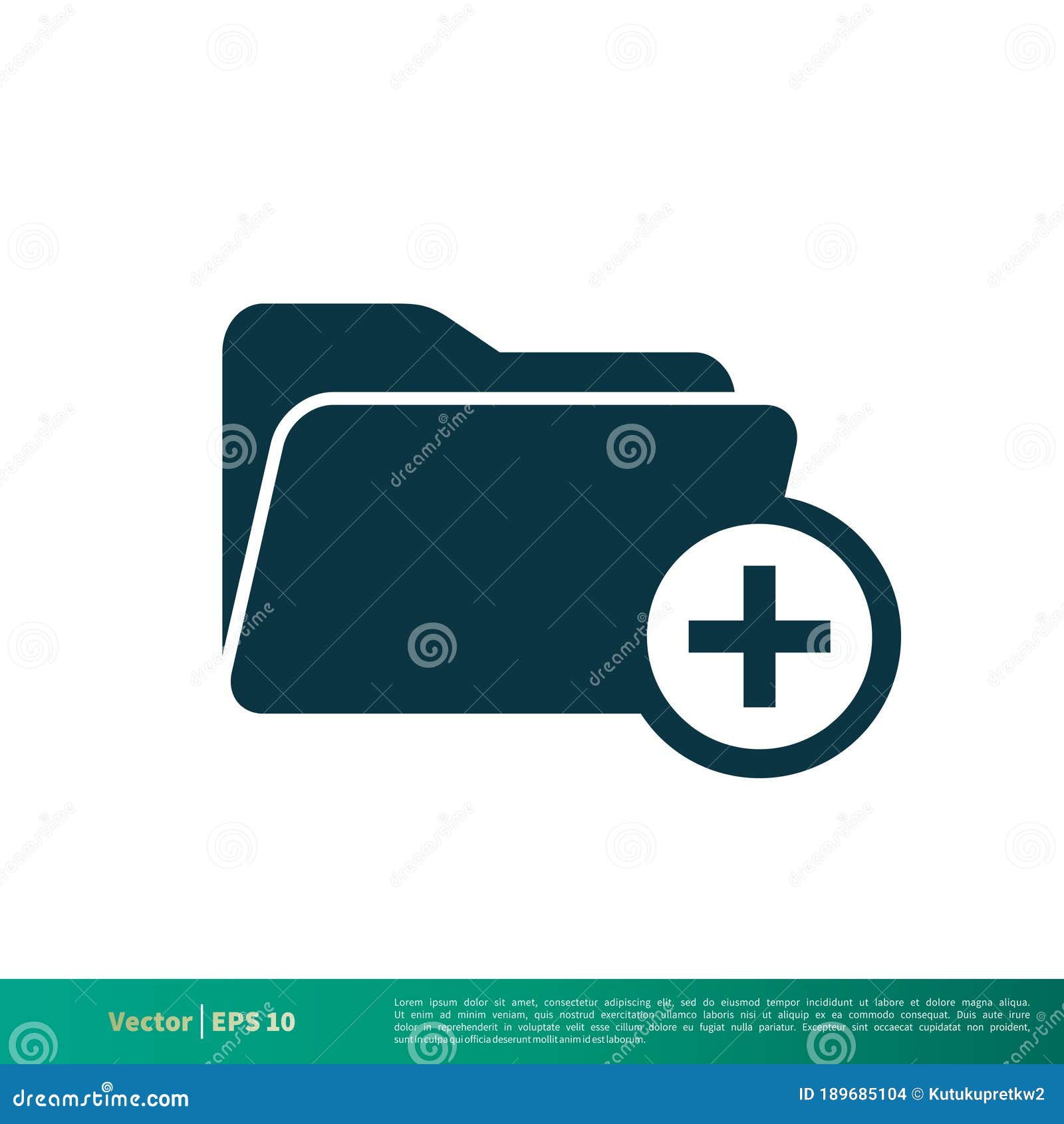 Add, New Folder Icon Vector Logo Template Illustration Design. Vector ...