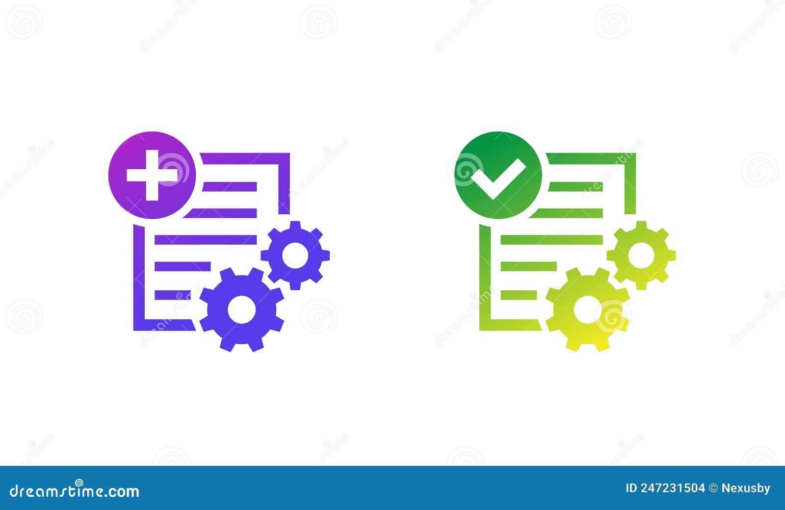 Add New Project Icons on White Stock Vector - Illustration of addition ...
