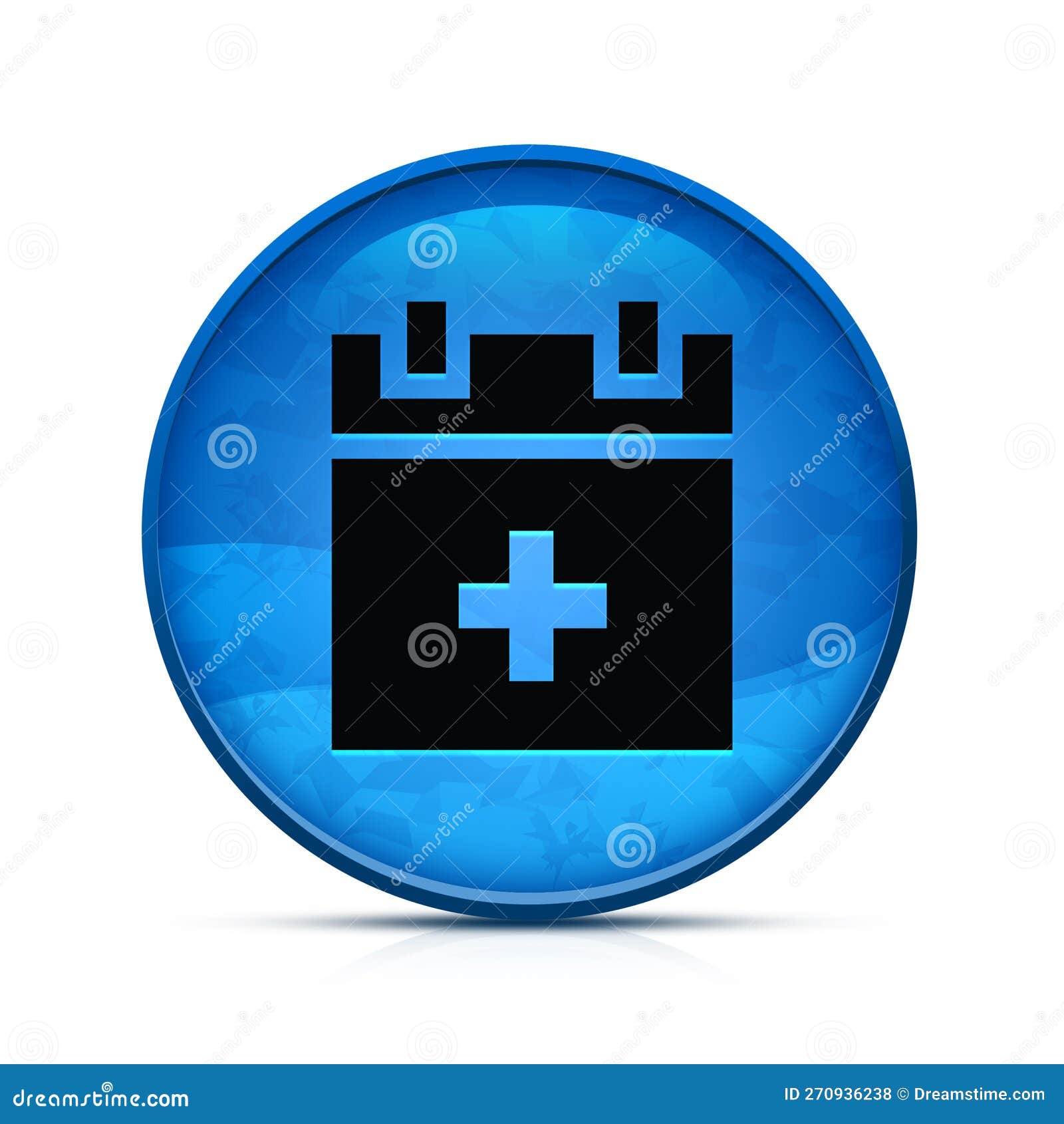 Add New Schedule Icon on Classy Splash Blue Round Button Illustration ...