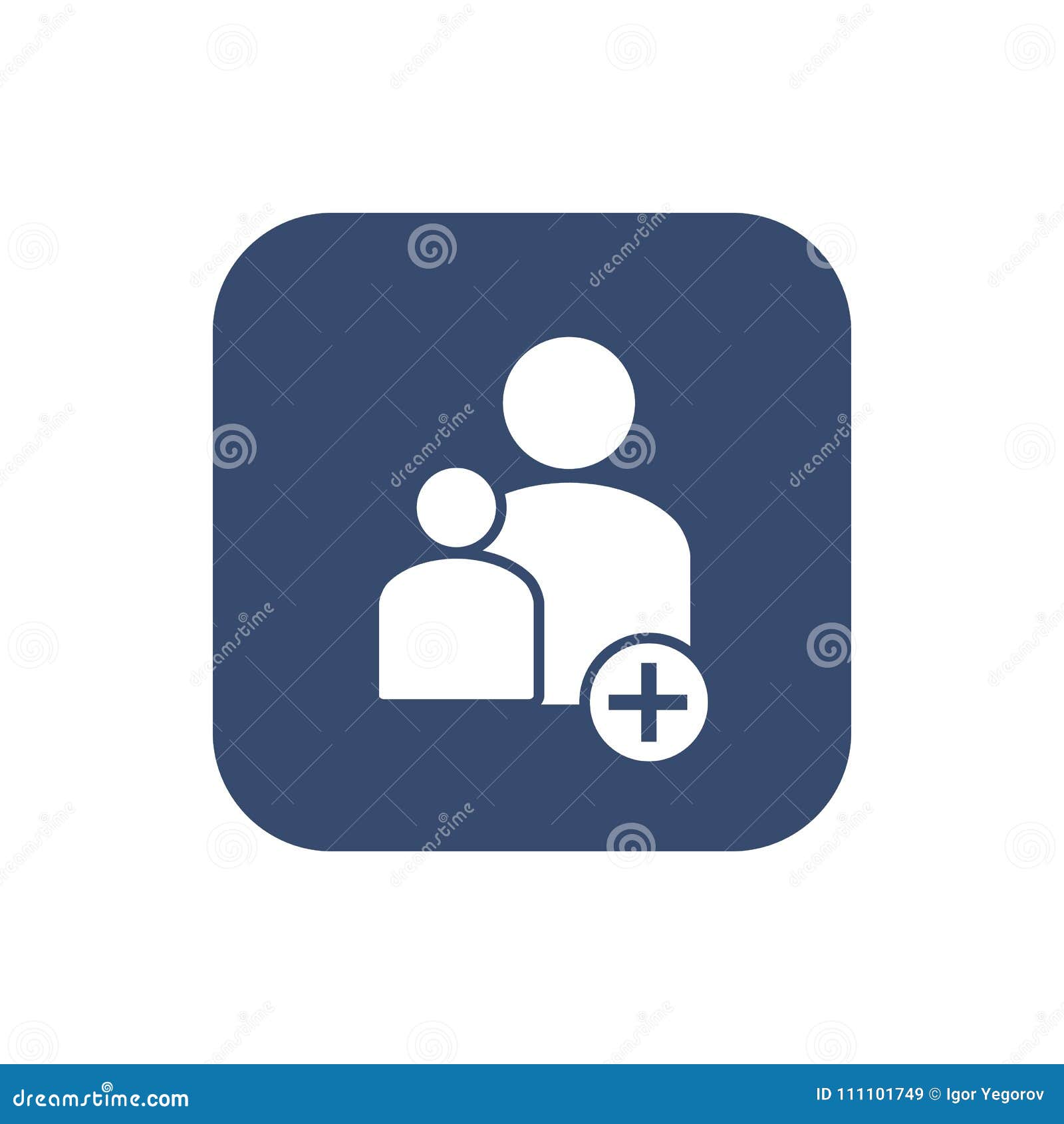 Add New User Account Flat Icon for Apps. Stock Vector - Illustration of ...
